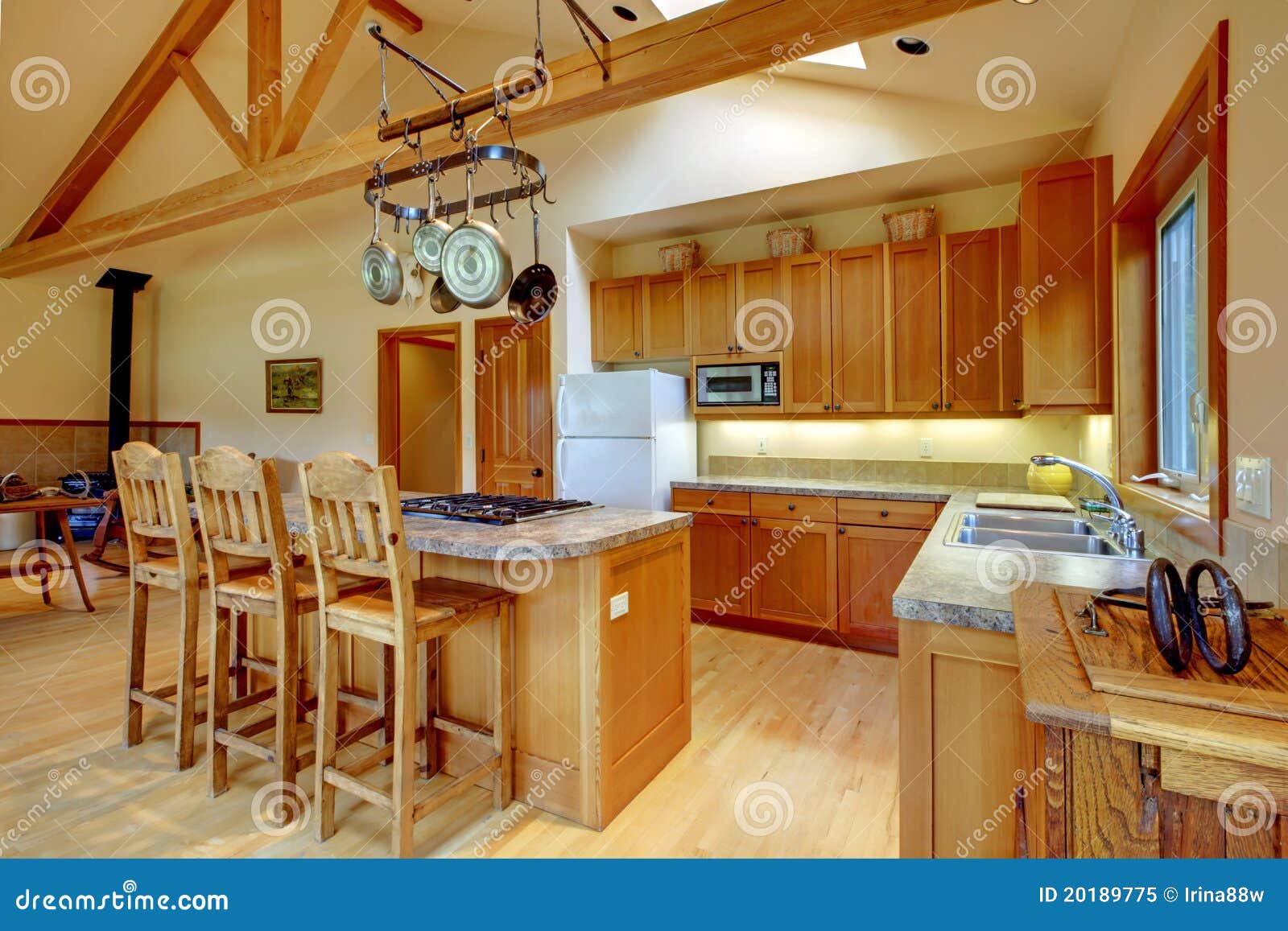 Kitchen, horse ranch. stock image. Image of living, royalty - 20189775