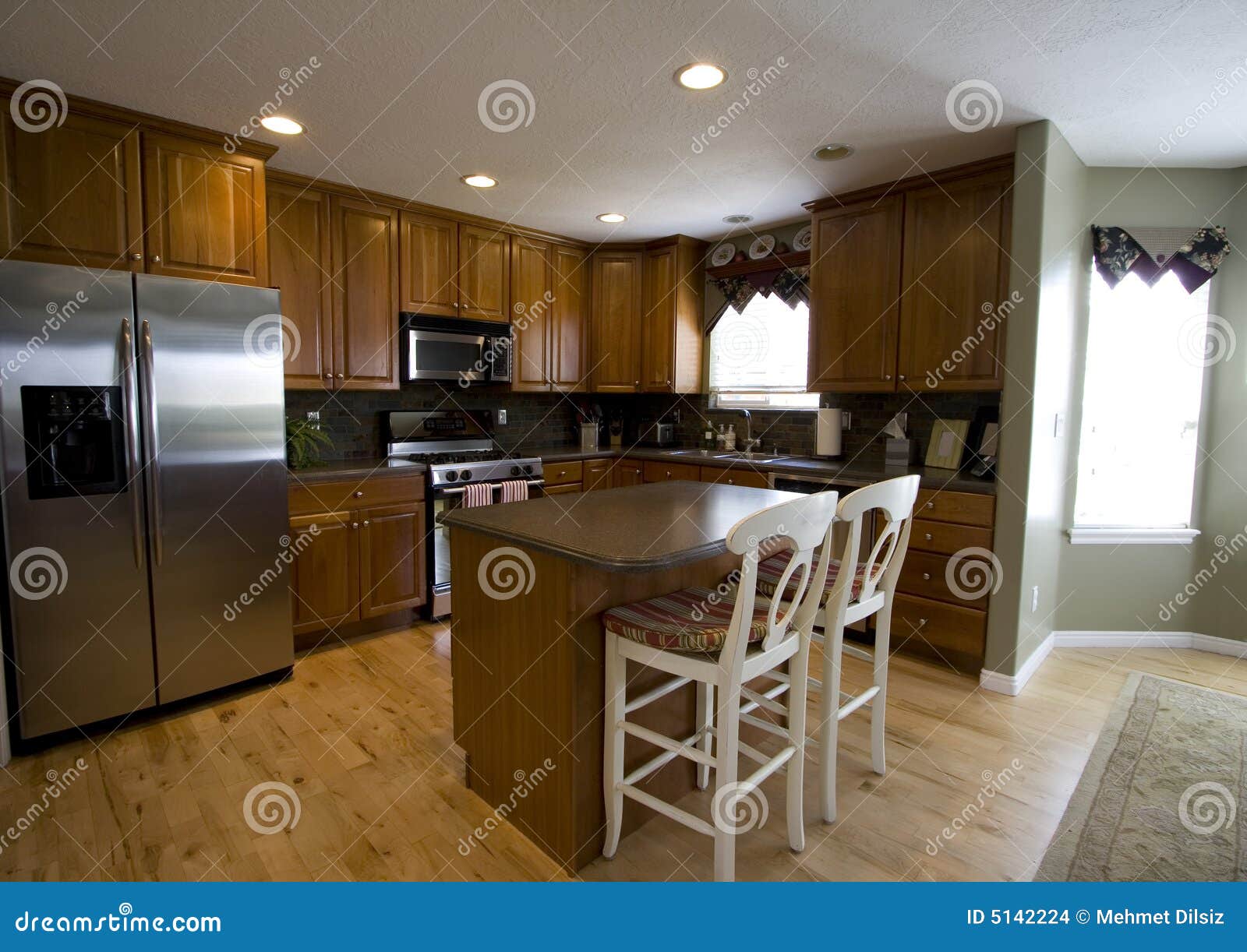 Kitchen in a House stock photo. Image of kitchen, luxury - 5142224