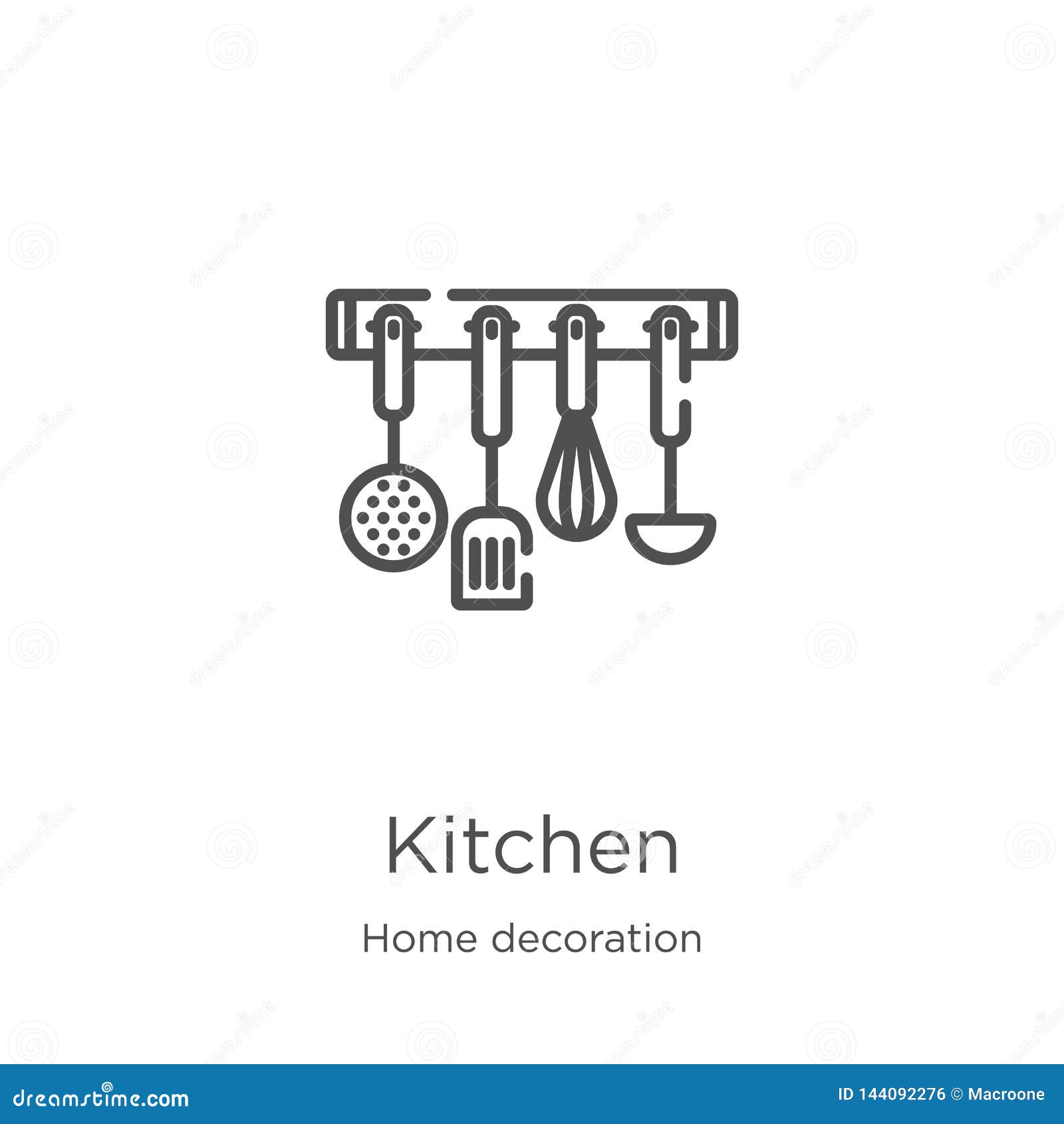 Kitchen Icon Vector from Home Decoration Collection. Thin Line Kitchen ...