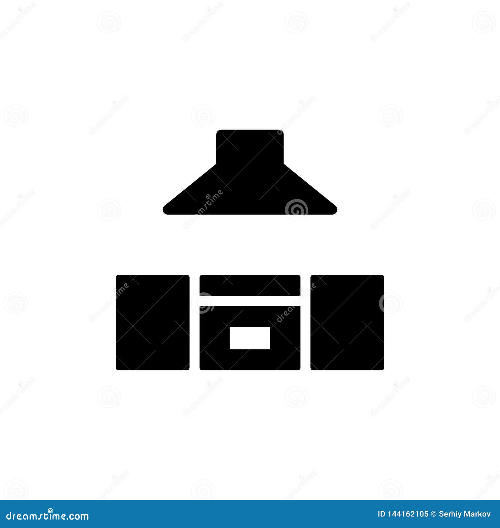 Kitchen Icon Flat stock image. Image of idea, kitchen - 144162105