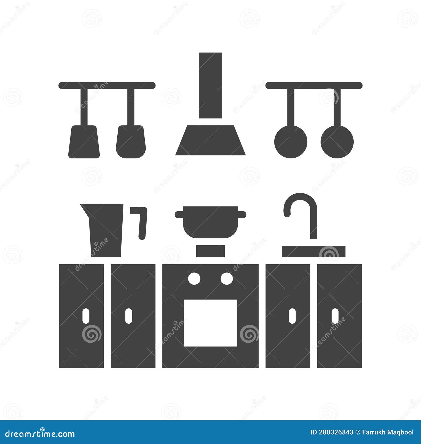 Kitchen icon vector image. stock vector. Illustration of kitchen ...