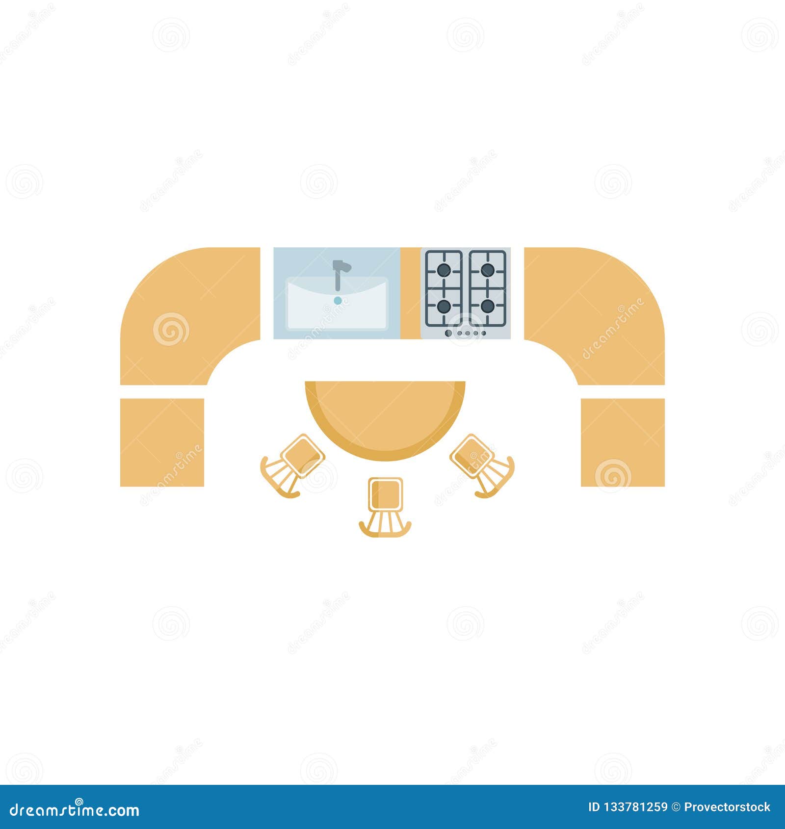 Kitchen Icon Vector Sign and Symbol Isolated on White Background Stock ...