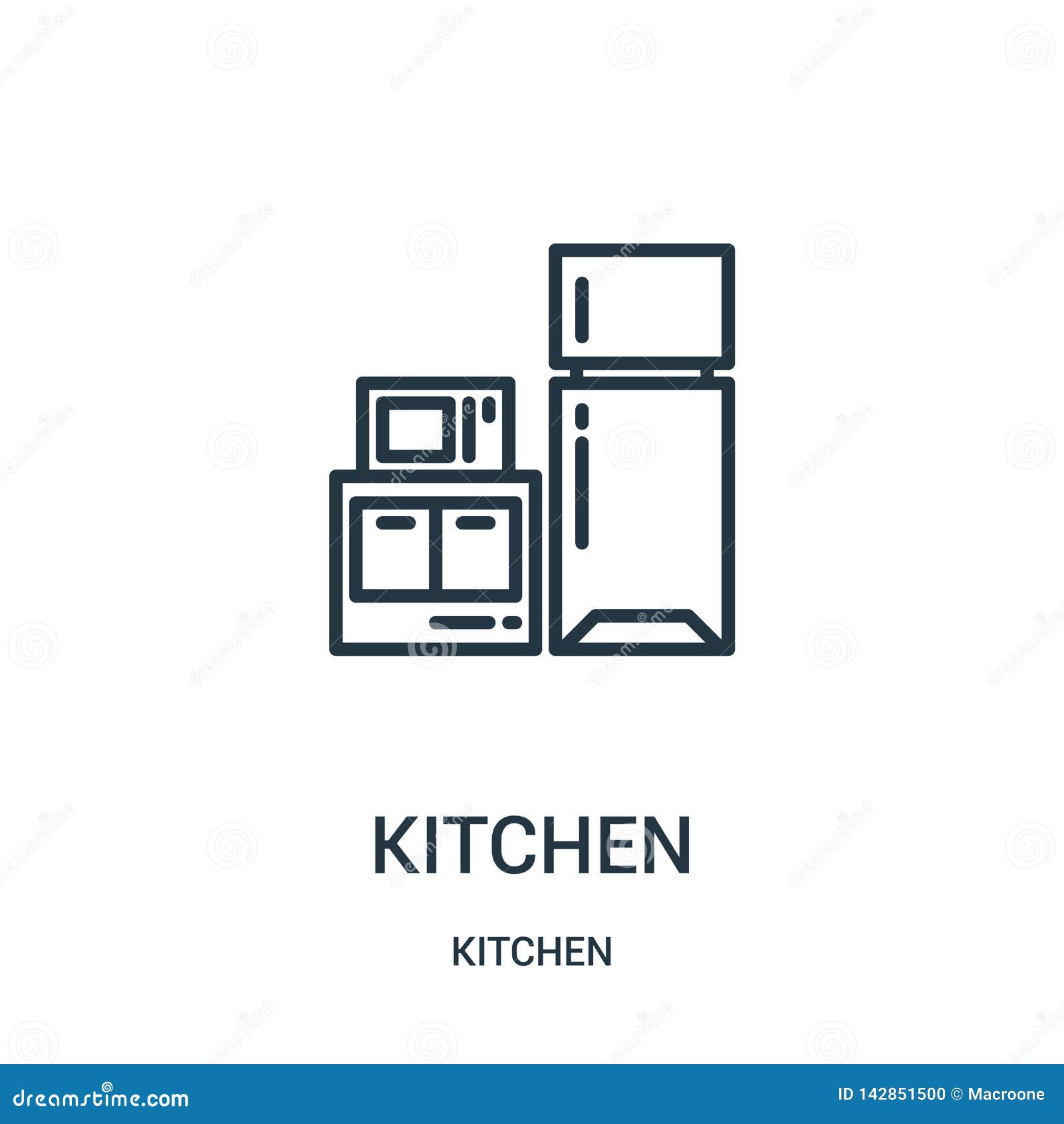 Kitchen Icon Vector from Kitchen Collection. Thin Line Kitchen Outline ...