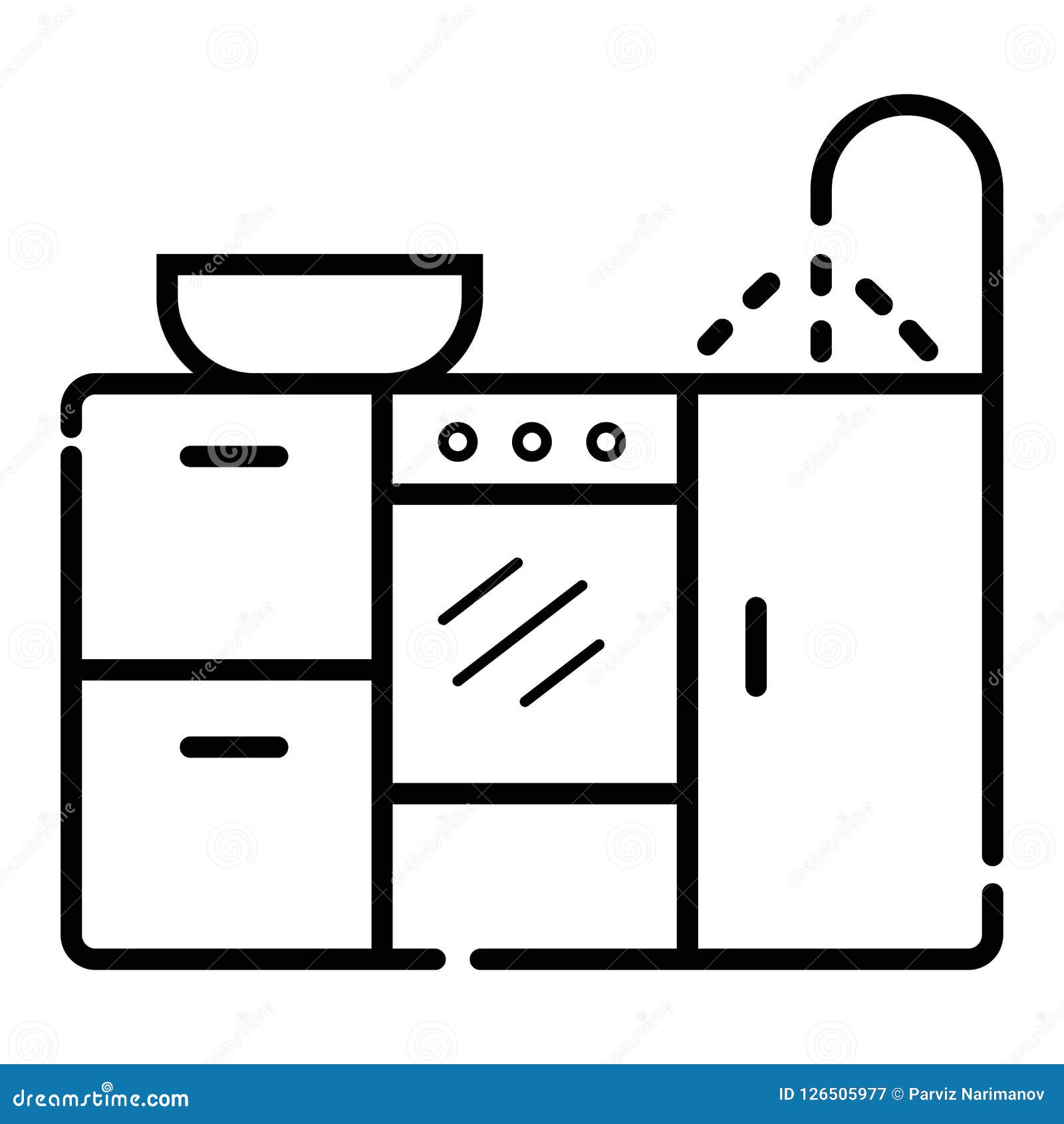 Kitchen icon vector stock illustration. Illustration of hood - 126505977