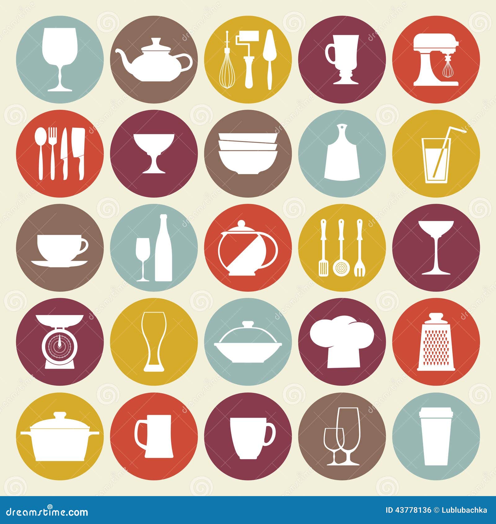 Kitchen_Icons_SET ilustración del vector. Ilustración de colorido ...
