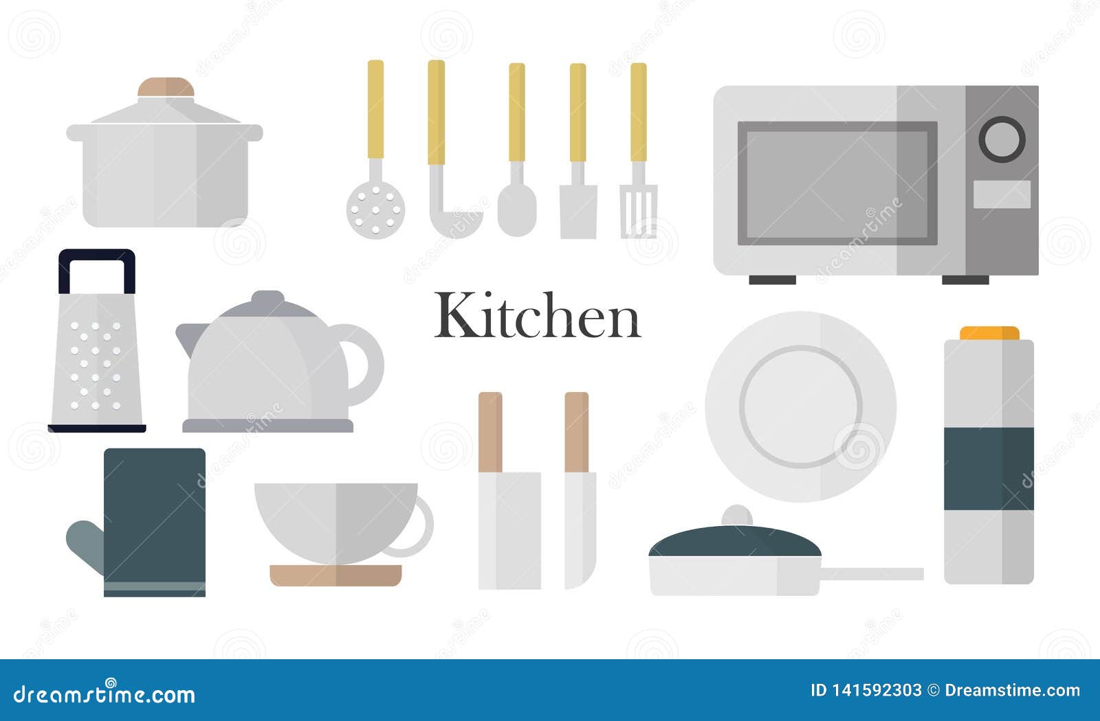 Kitchen icons set stock vector. Illustration of kitchen - 141592303