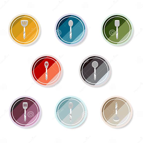 Kitchen Icons Set. Kitchen Utensils Icon Set. Tools for Cooking. Logo ...