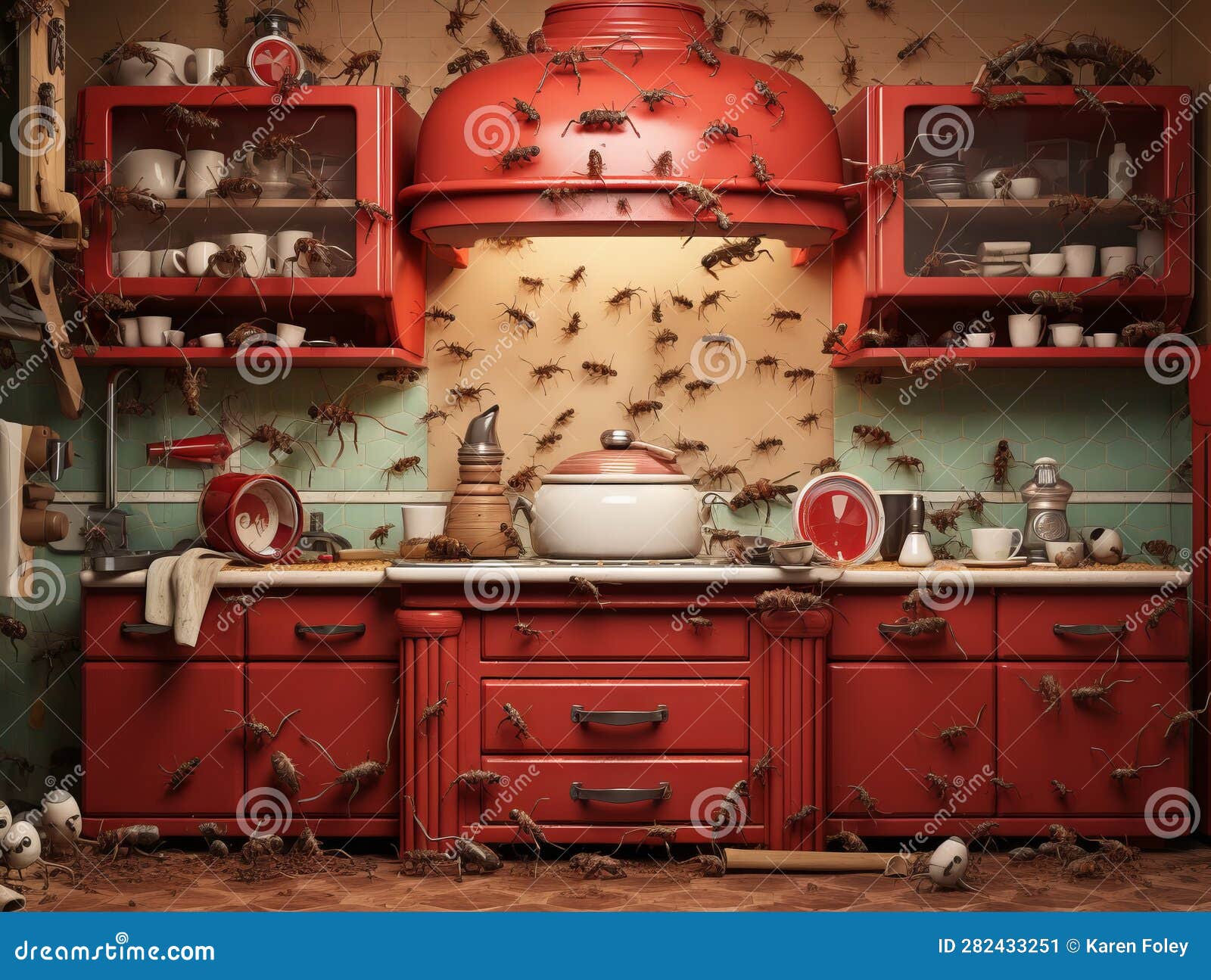 Ant Infestation stock illustration. Illustration of generative - 282433251