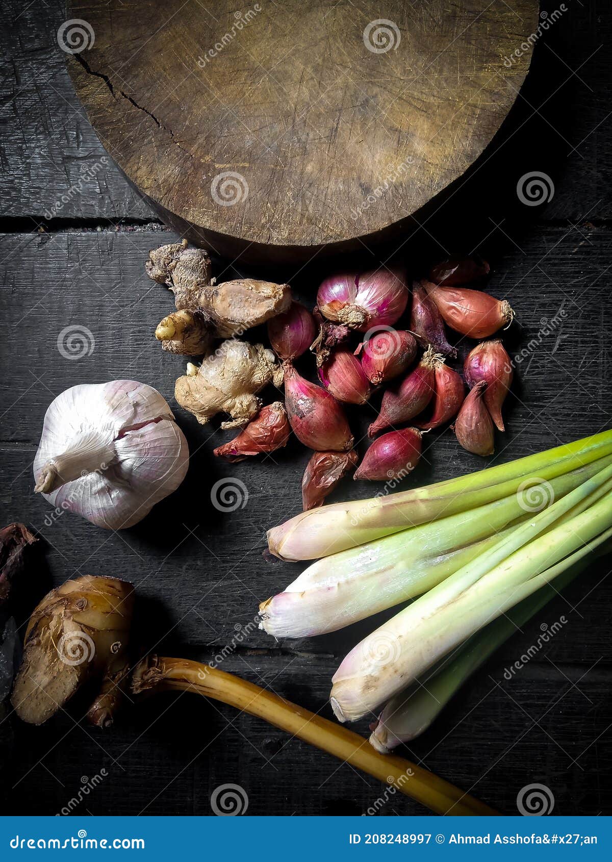 Kitchen Ingredients on the Tabel Stock Image - Image of plant, painting ...