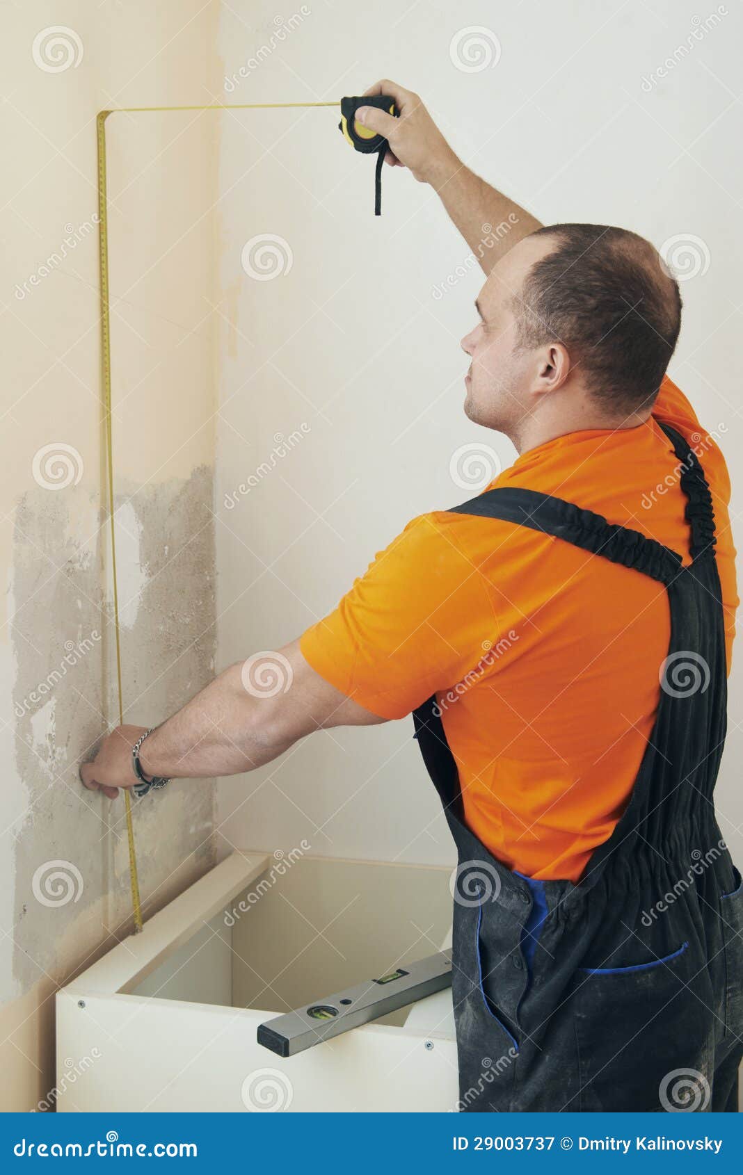 Kitchen Installation Service Man Stock Image - Image of installer, work ...