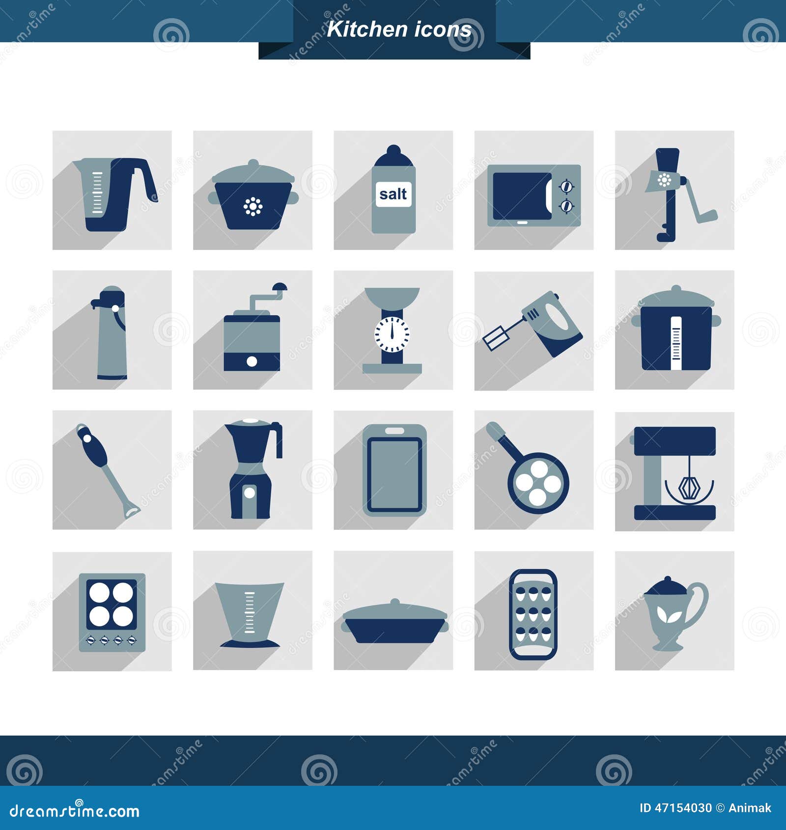 Kitchen Instrument Set. Collection of Cooking Tools Stock Vector ...