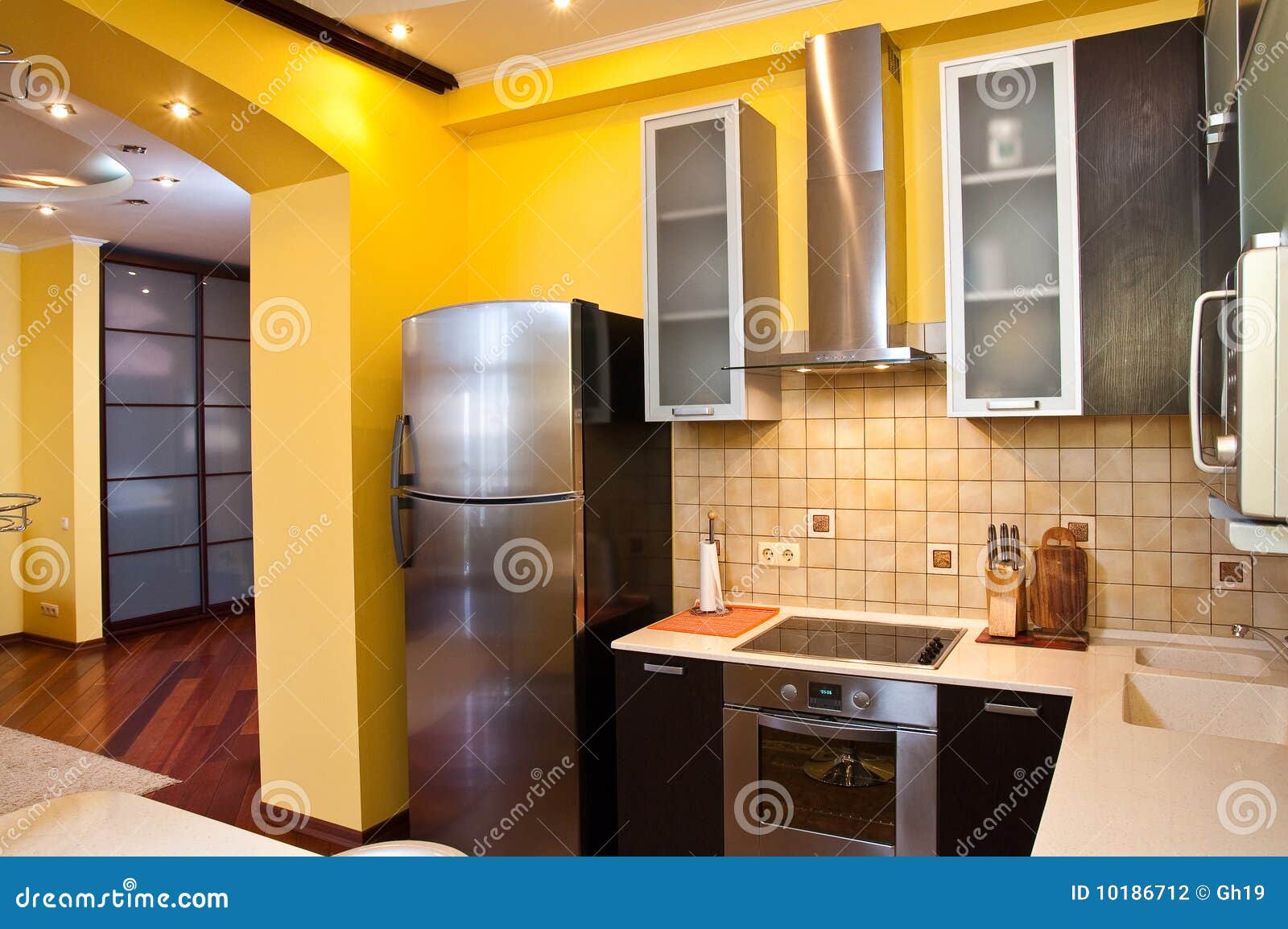Kitchen interior stock photo. Image of indoors, domestic - 10186712