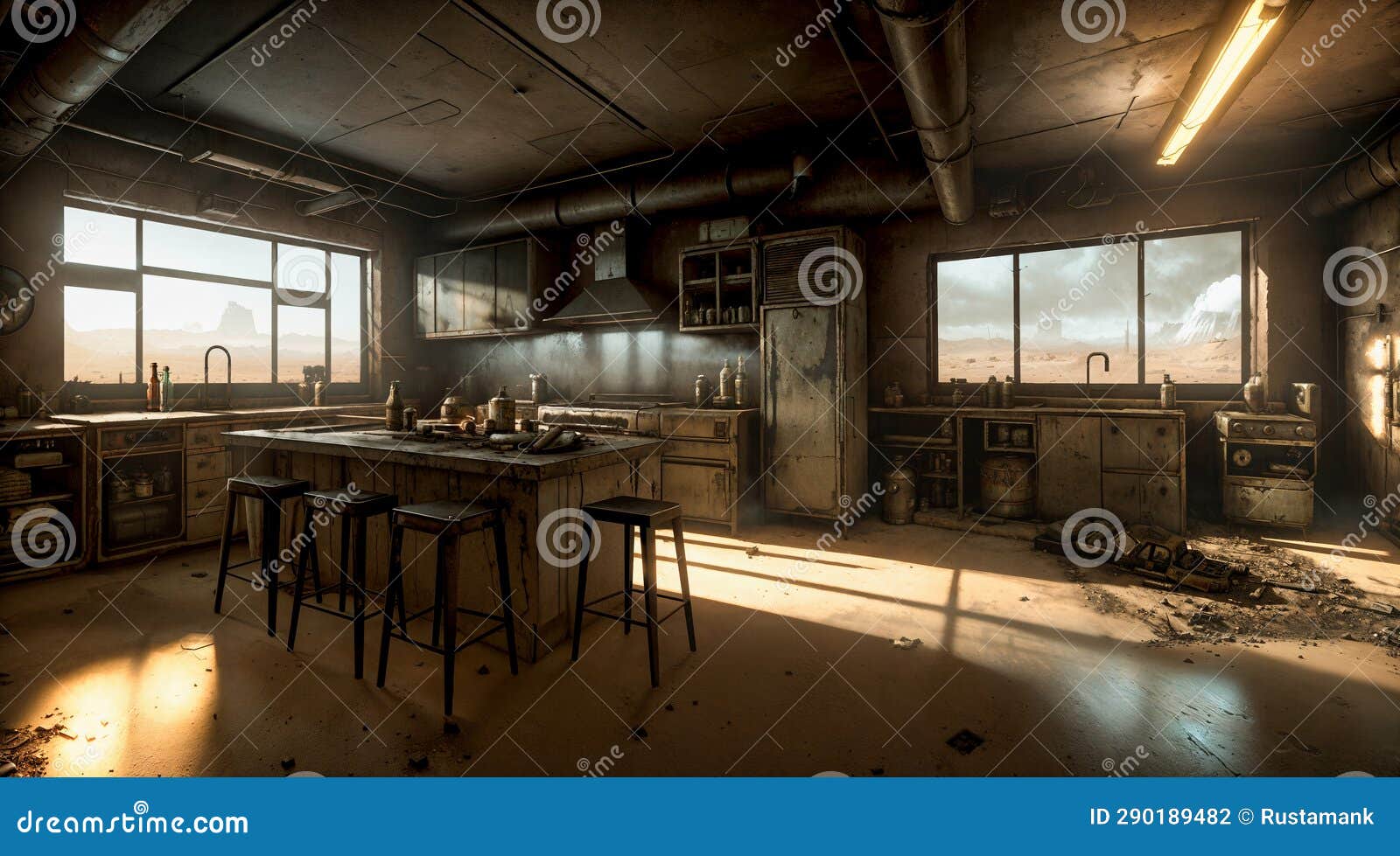Fallout Style House In Wasteland,Post Apocalype Style, Generative AI ...