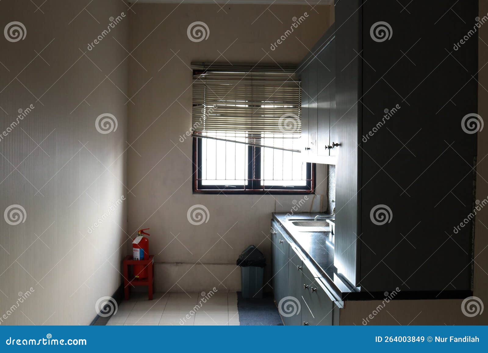 Kitchen Interior with Dim Colors in an Apartment or House Stock Image ...