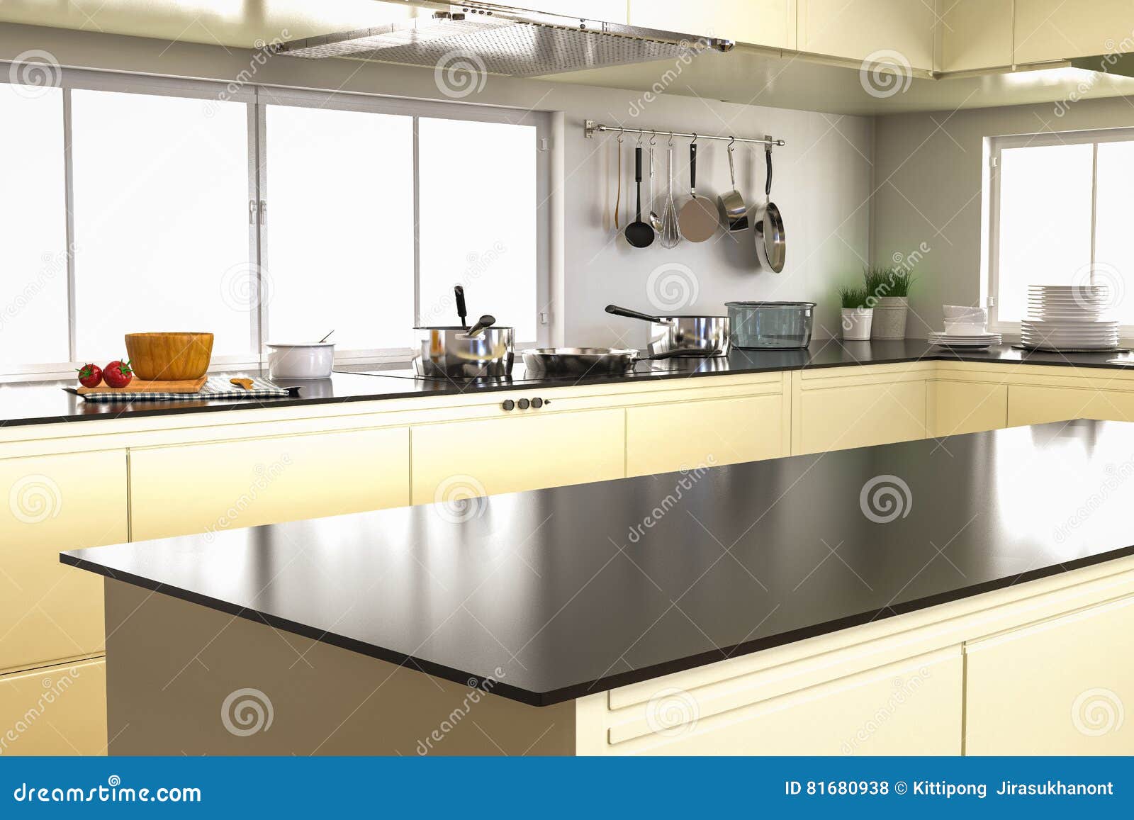 Empty Counter Top Display Box Mock Up - Side View Vector Illustration ...