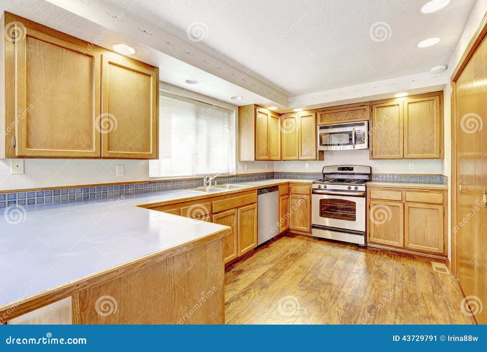 Kitchen Interior in Empty House Stock Image - Image of home, northwest ...