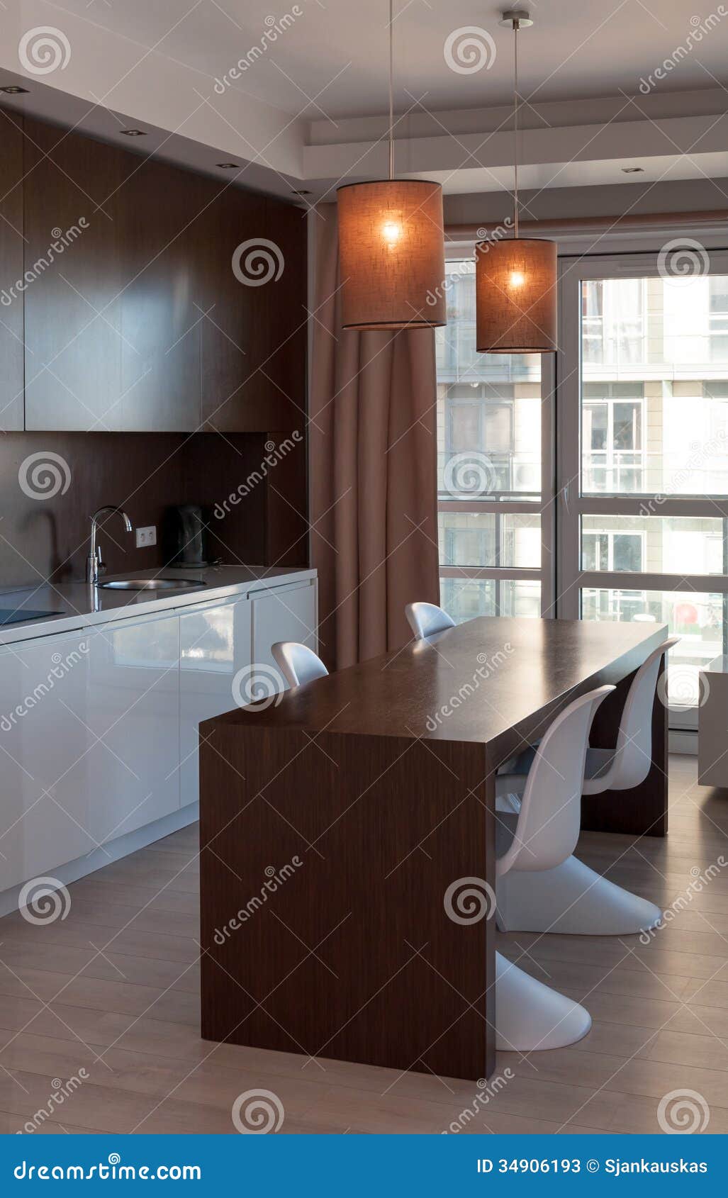 Kitchen Interior Hotel Apartment Stock Image - Image of high ...