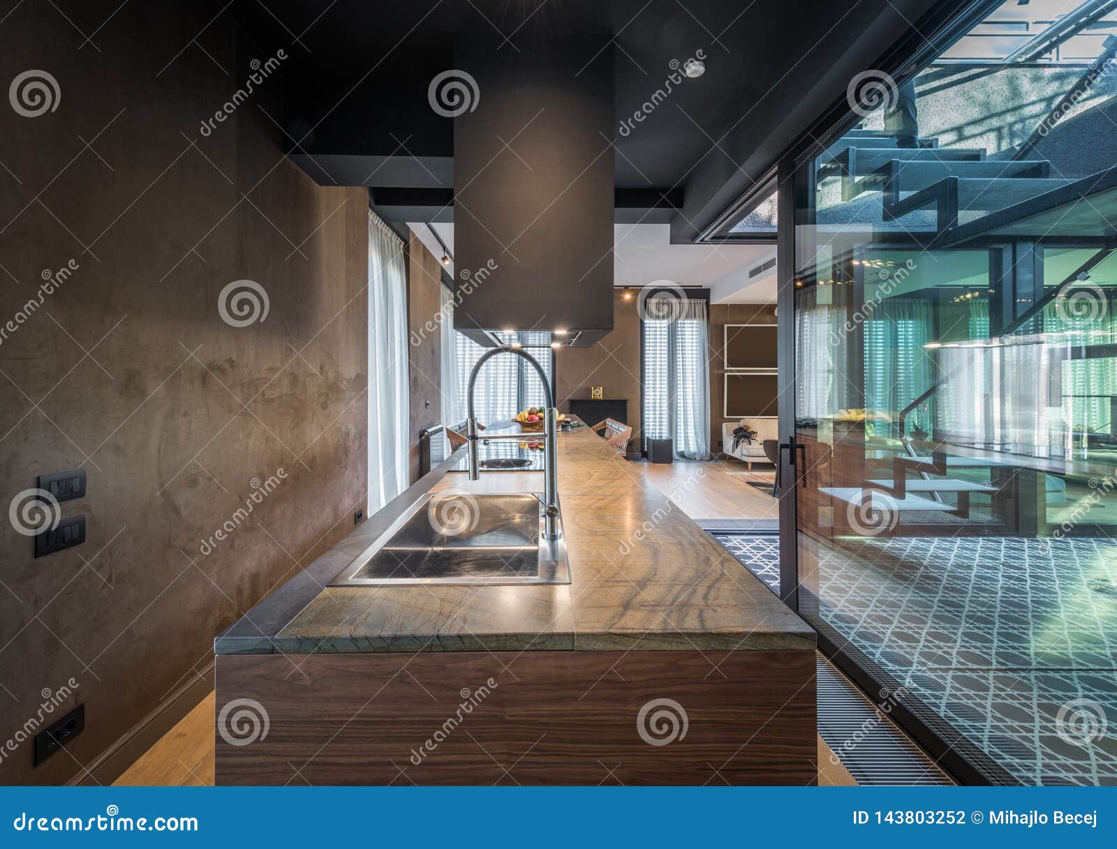 Modern Luxury Escalator Inside A Shopping Center Stock Image ...