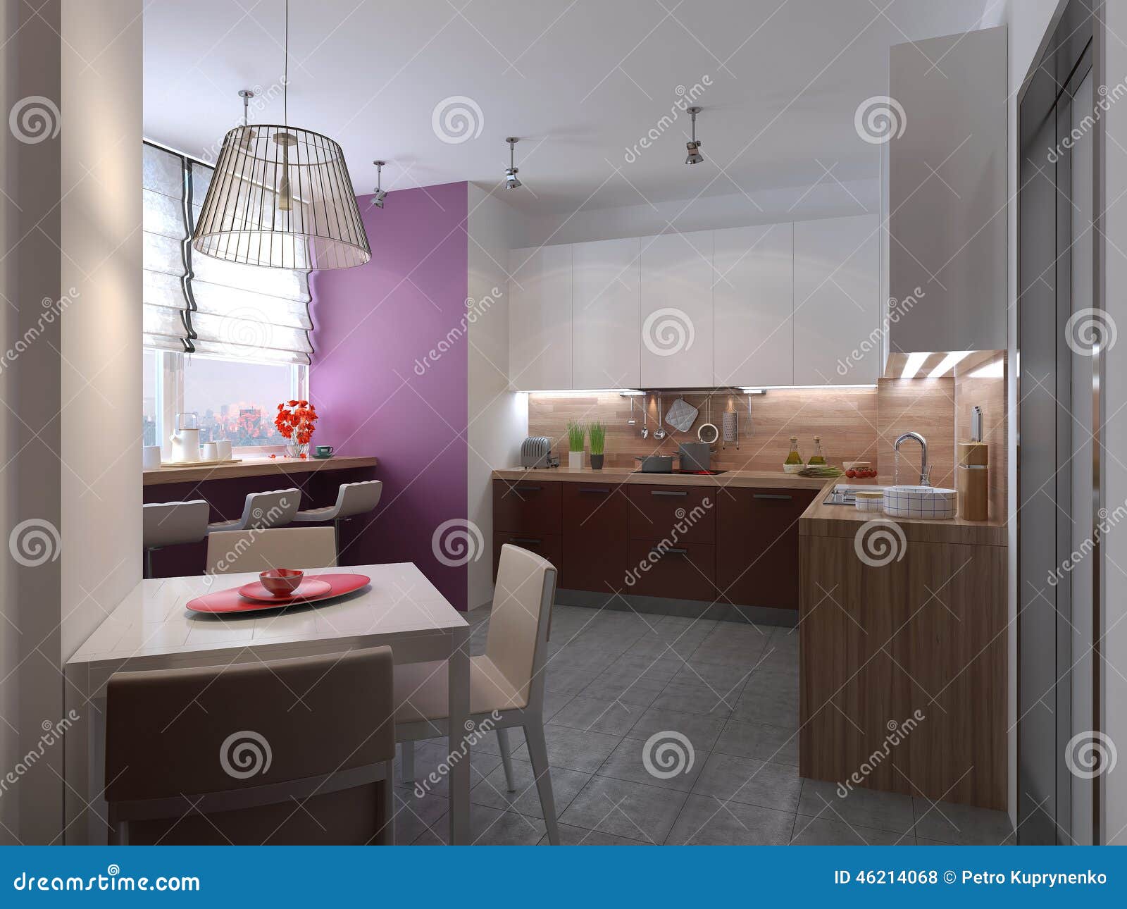 Kitchen Interior in the Style of Constructivism Stock Photo - Image of ...