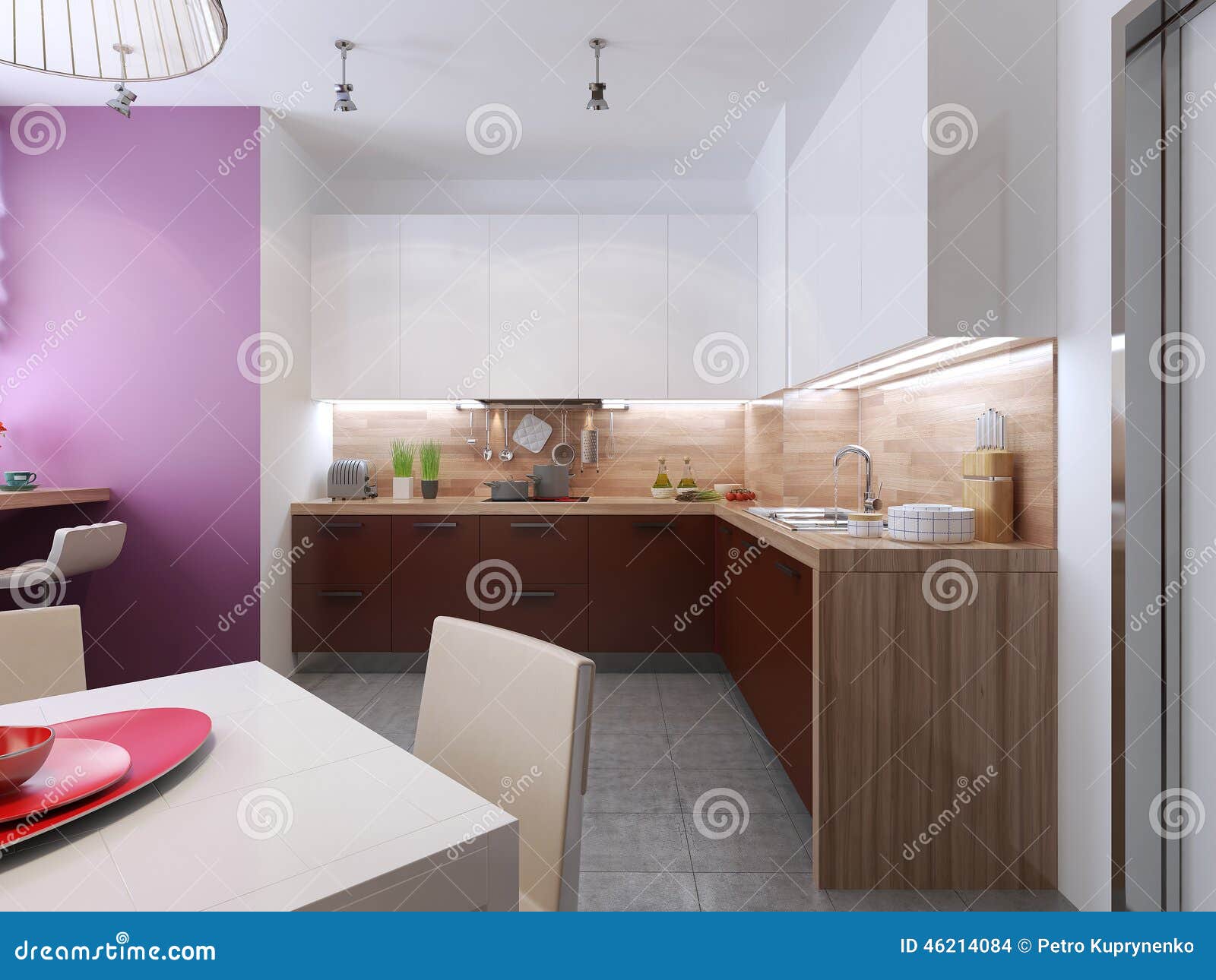 Kitchen Interior in the Style of Constructivism Stock Photo - Image of ...