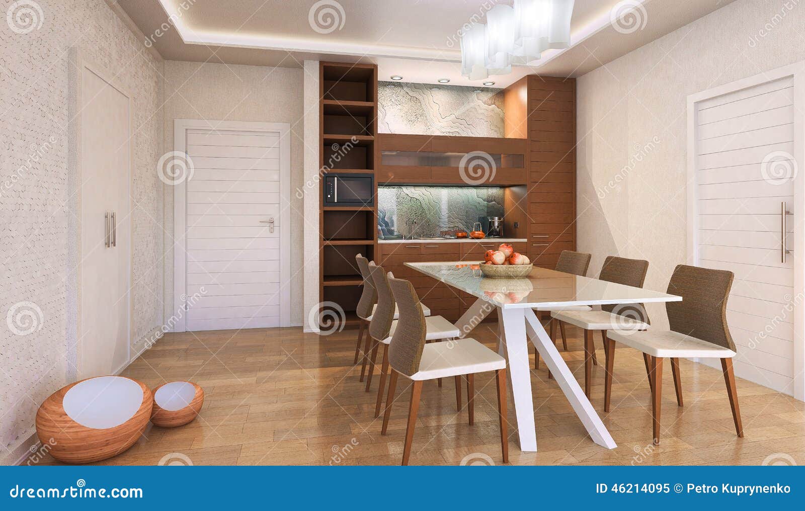 Kitchen Interior in the Style of Constructivism Stock Image - Image of ...