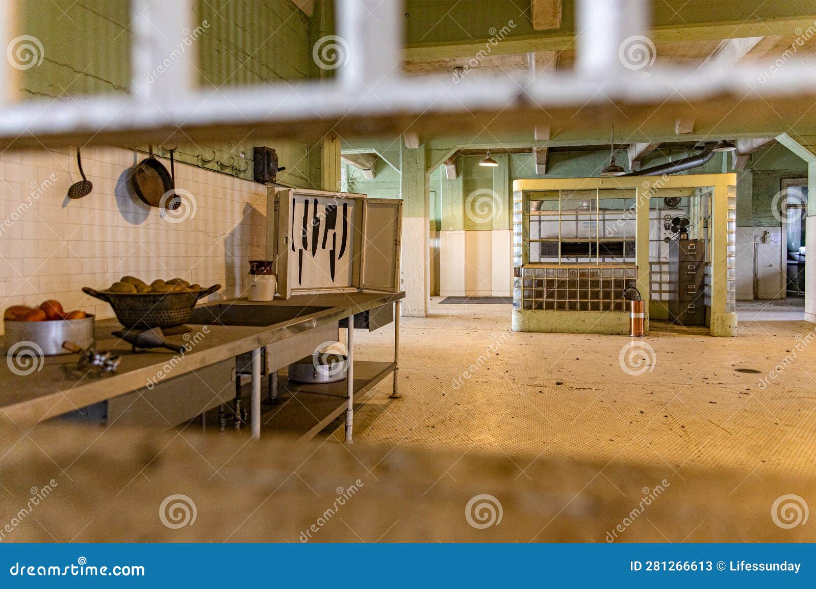 Kitchen with Its Security Checkpoint of the Maximum Security Federal ...