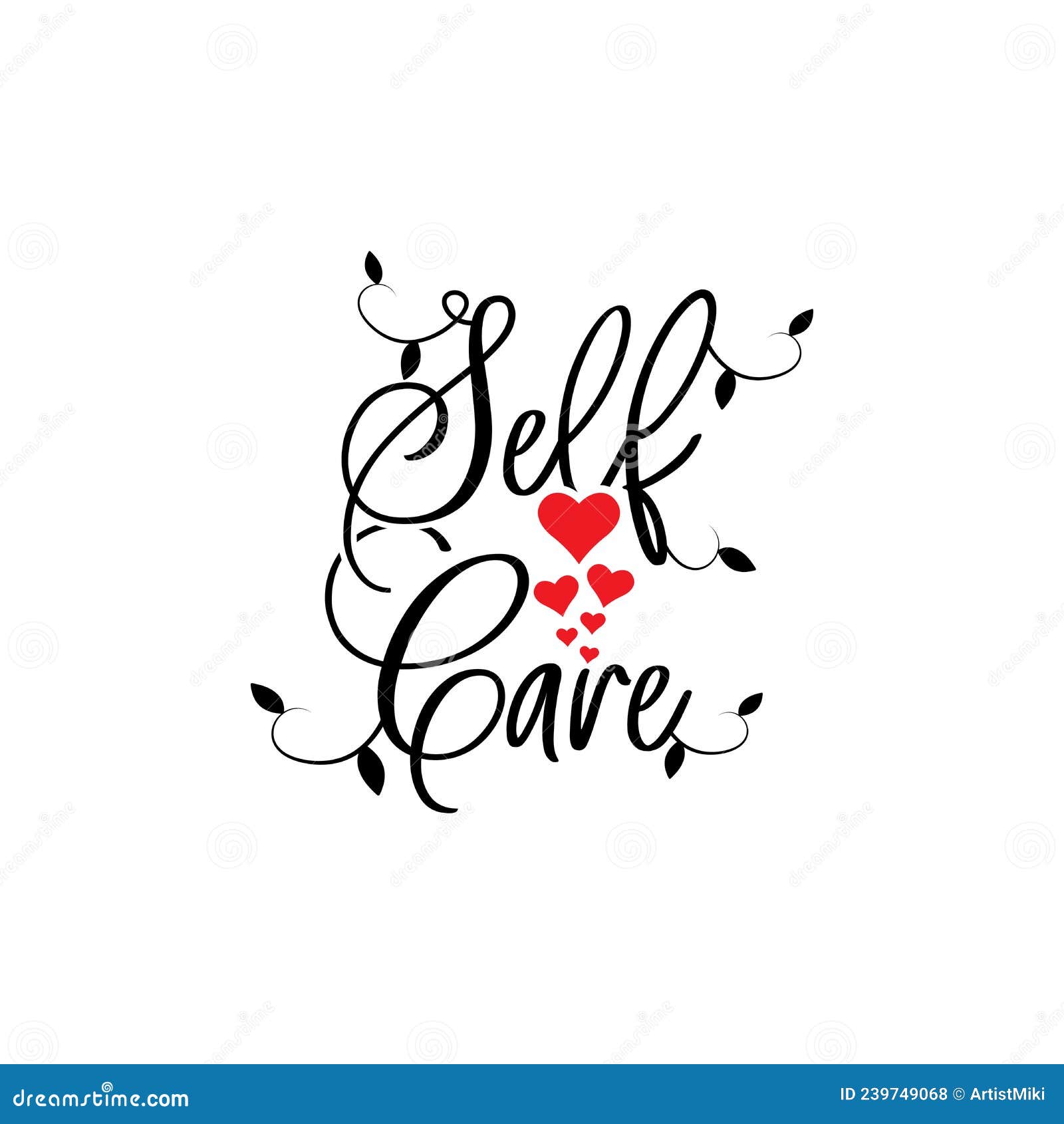 Self Care, Isolated on White Background Stock Vector - Illustration of ...