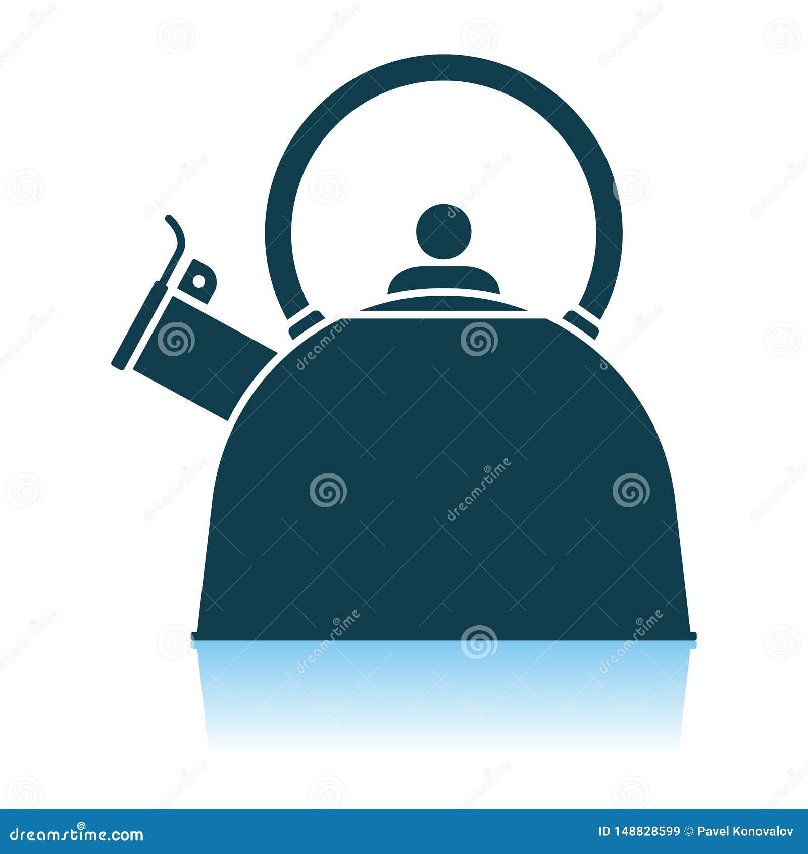Kitchen Kettle Icon stock vector. Illustration of isolated - 148828599
