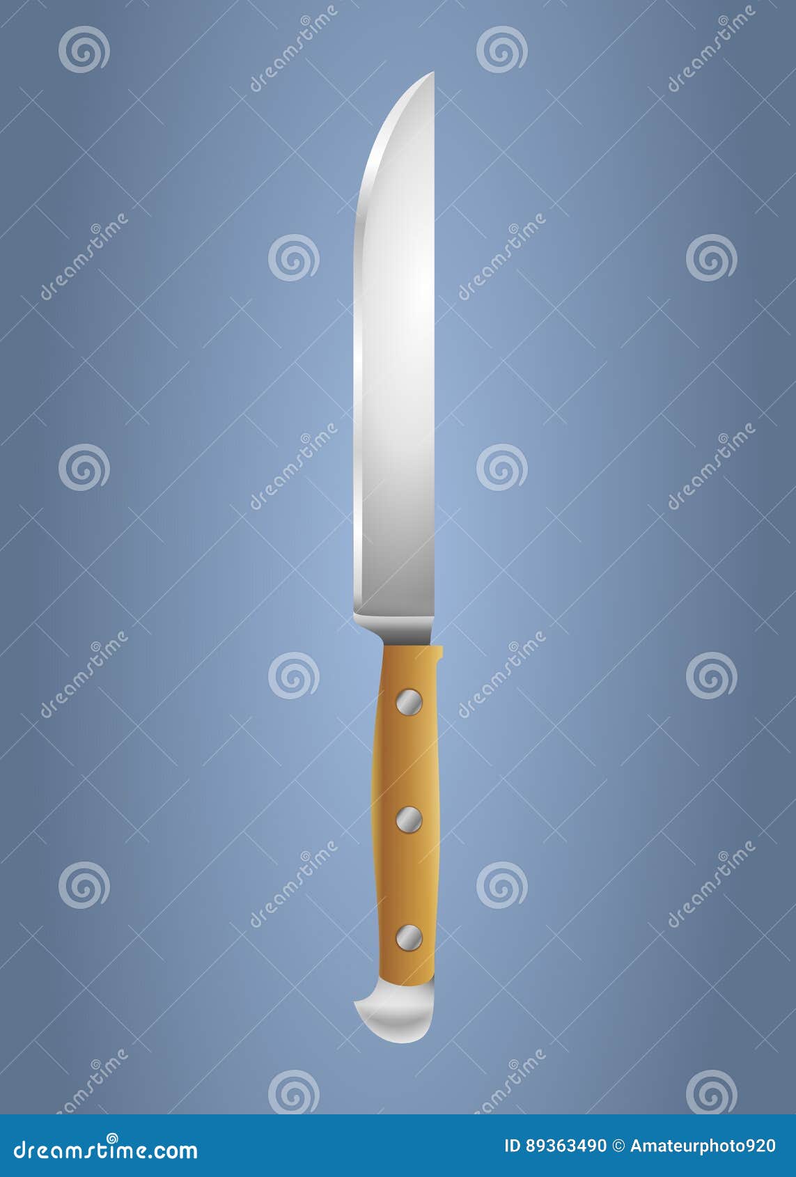 Kitchen knife blade object stock vector. Illustration of metal - 89363490
