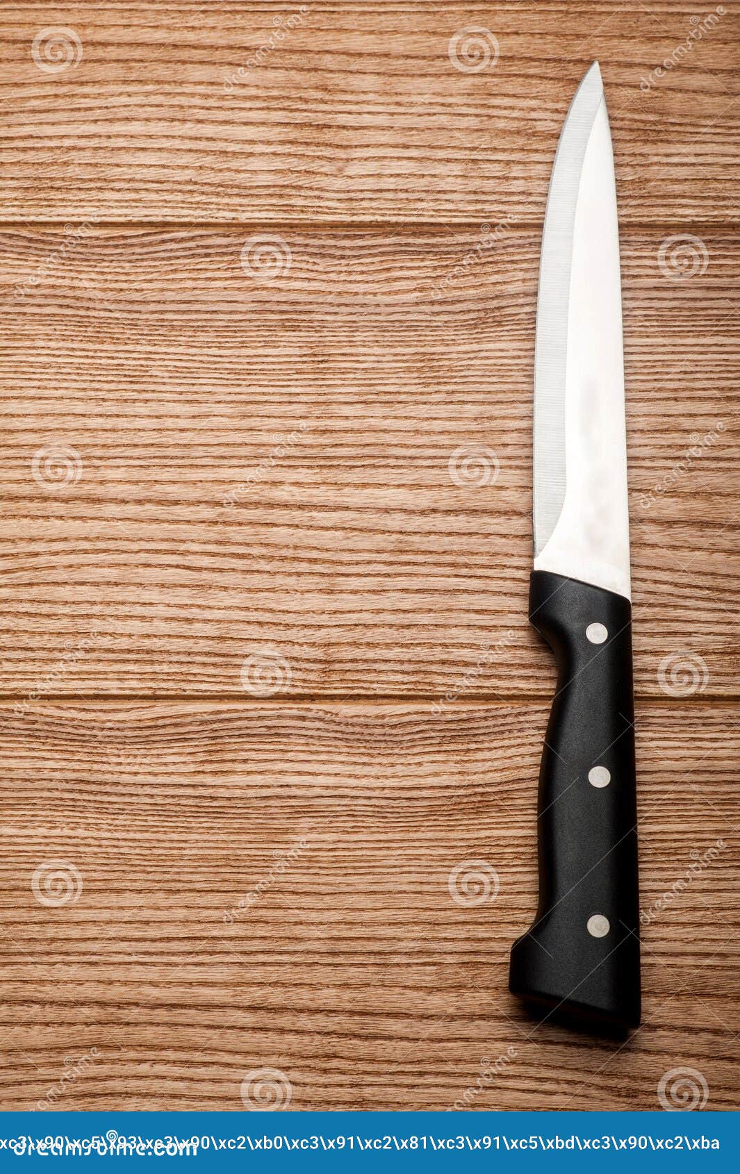 Kitchen Knife Close-up. Knife on the Table Stock Image - Image of ...