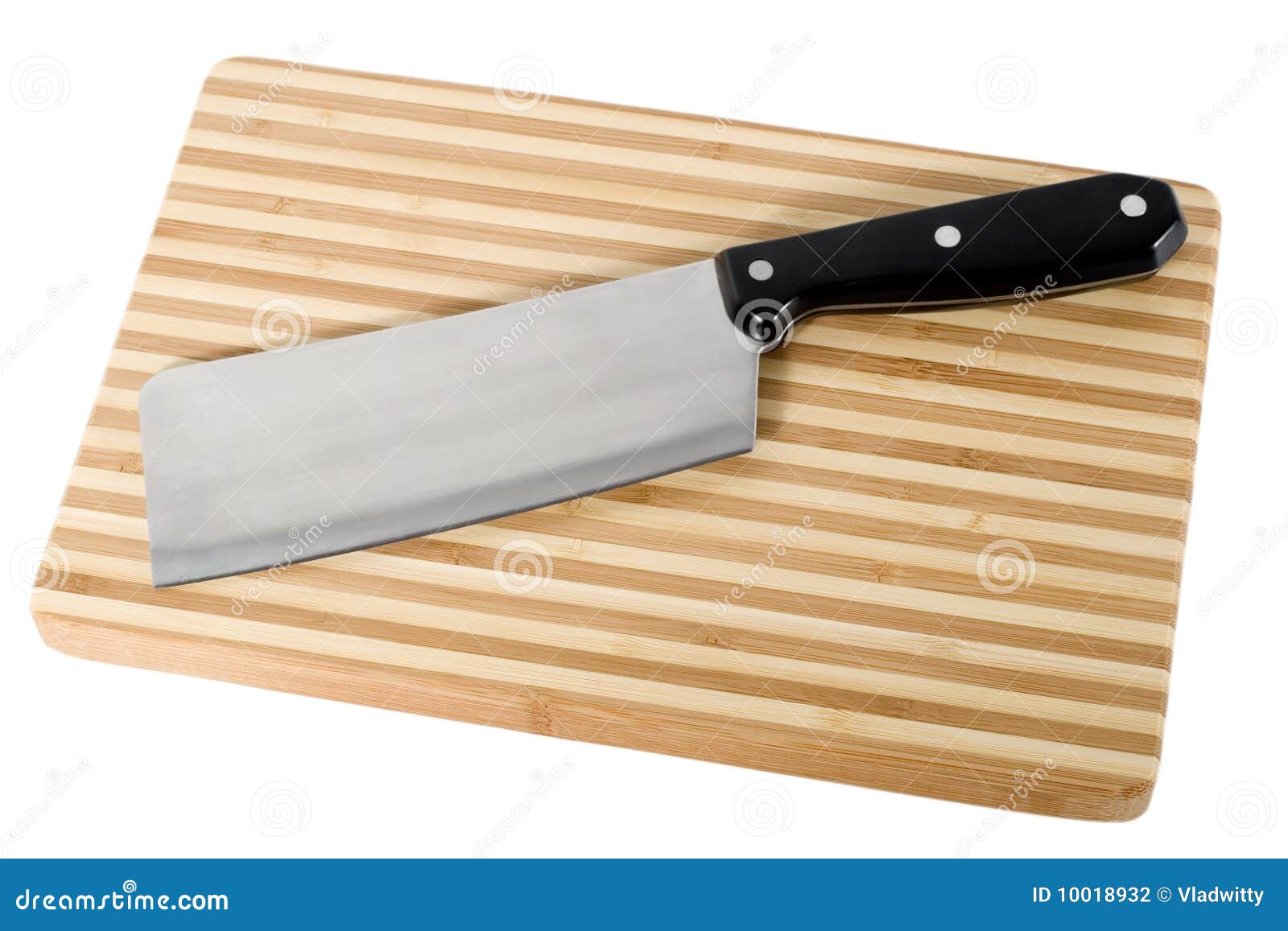 Kitchen Knife on Cutting Board Stock Photo - Image of kitchen, board ...
