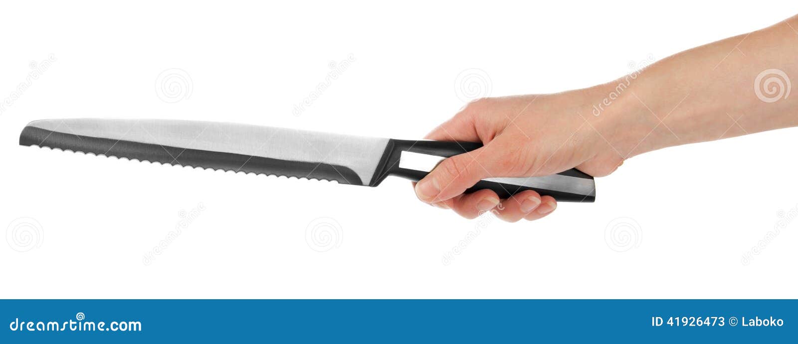 Kitchen knife in hand stock image. Image of orange, steel - 41926473