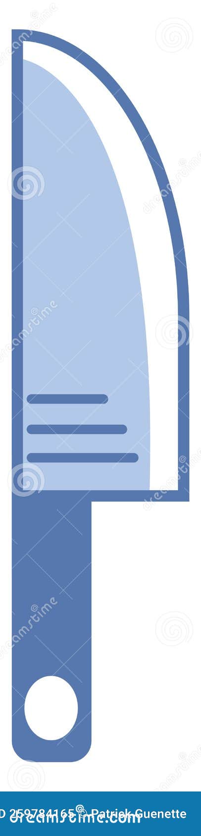 Kitchen knife, icon stock vector. Illustration of restaurant - 259784165