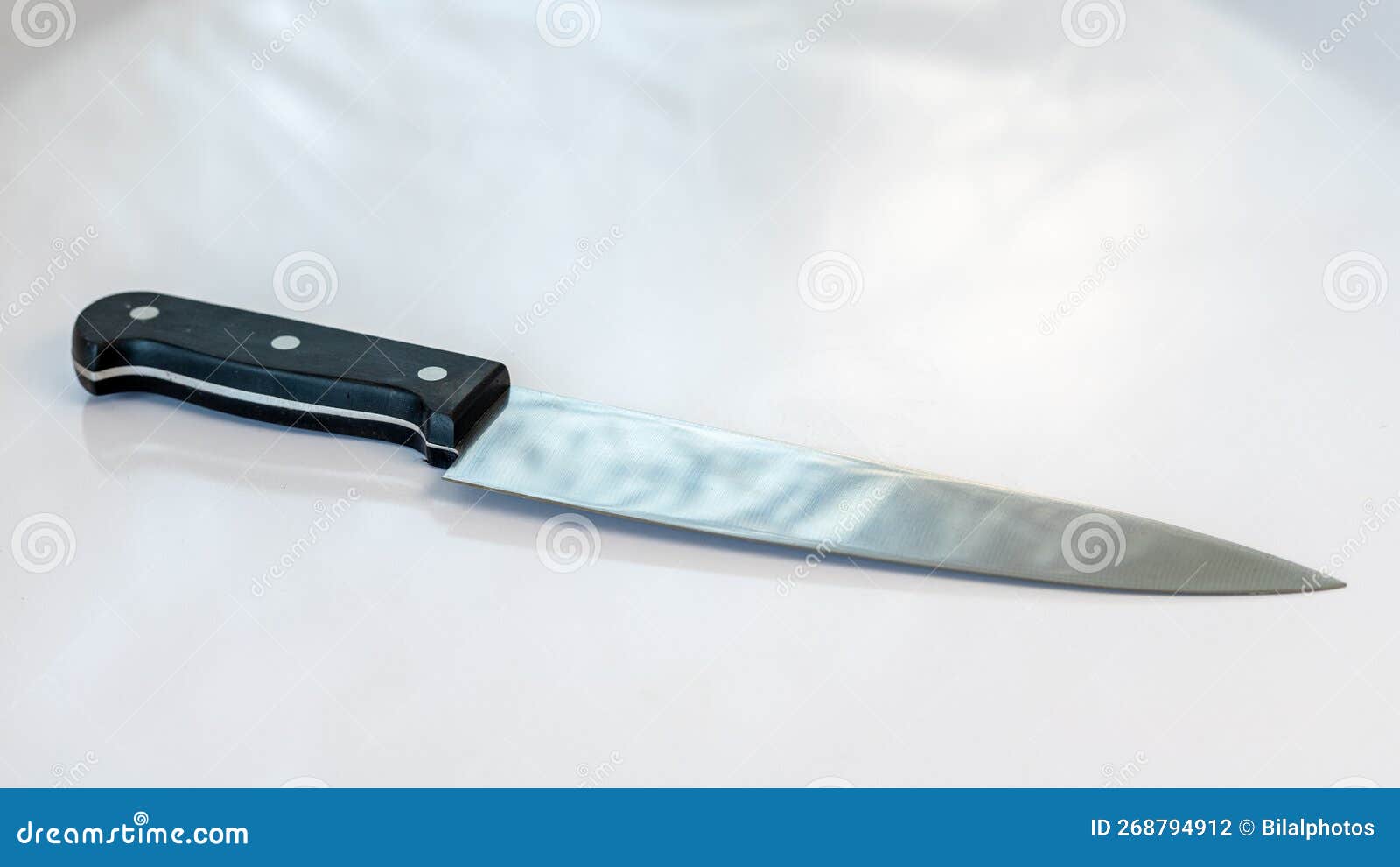 Kitchen Knife Isolated on White Background Stock Photo - Image of ...