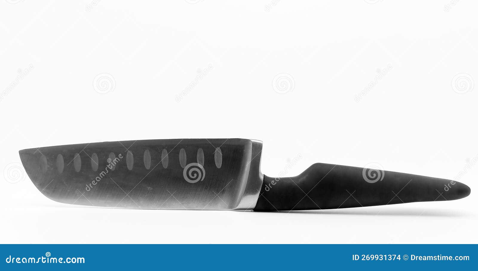 Kitchen Knife Isolated on White Background, Side View Stock Photo ...