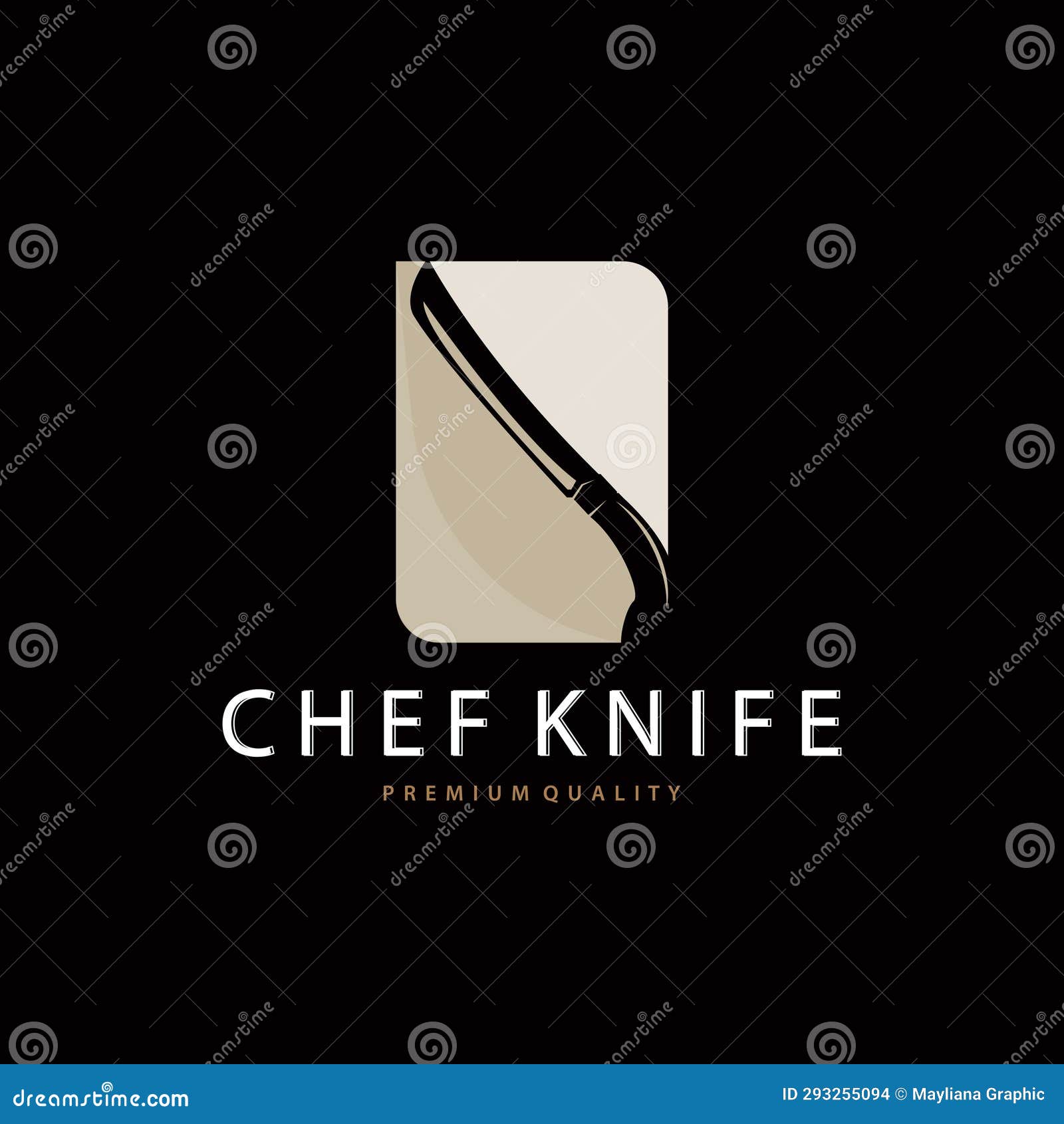 Kitchen Knife Logo, Chef Knife Logo Vector Design Illustration Template ...