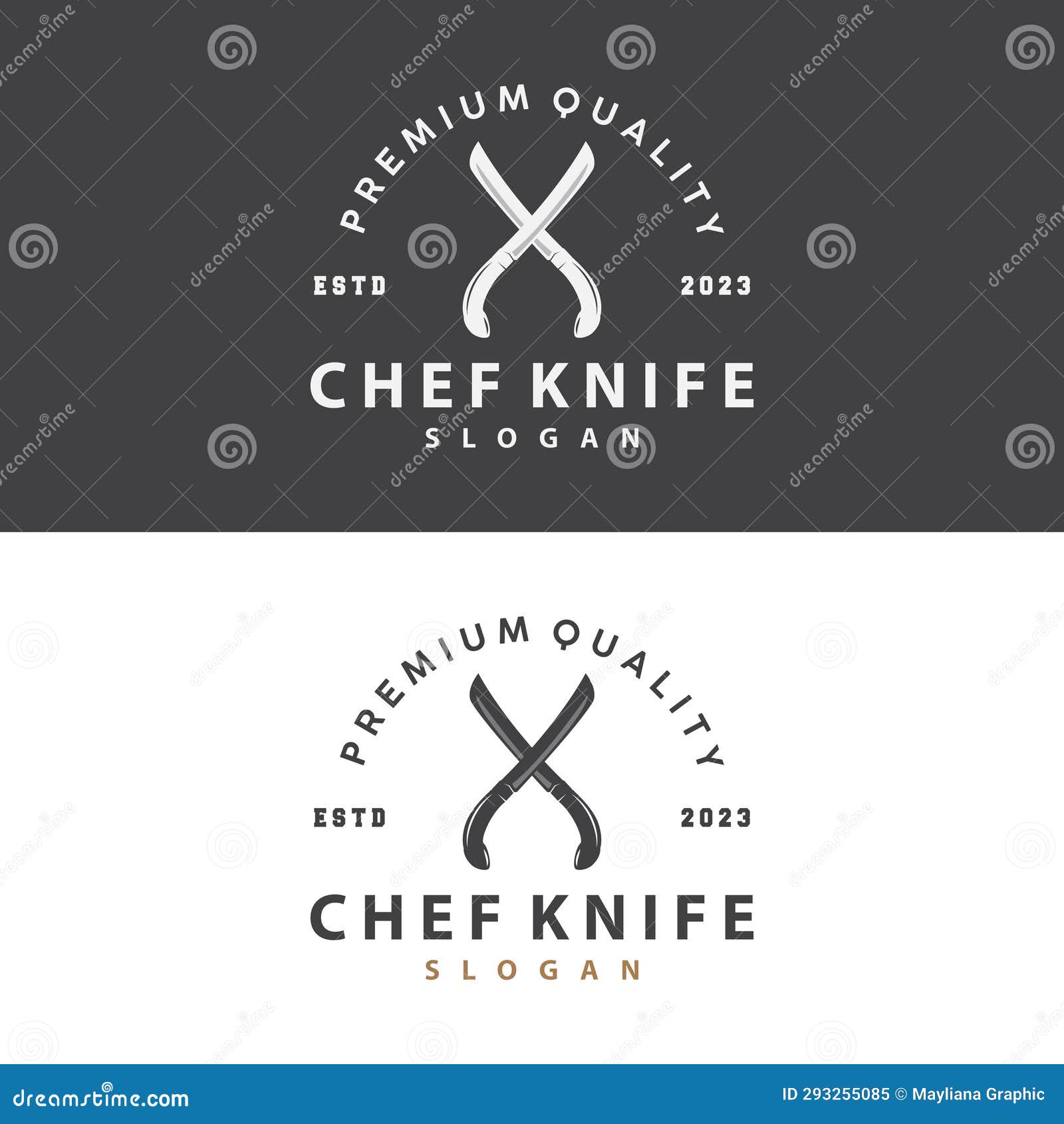 Kitchen Knife Logo, Chef Knife Logo Vector Design Illustration Template ...