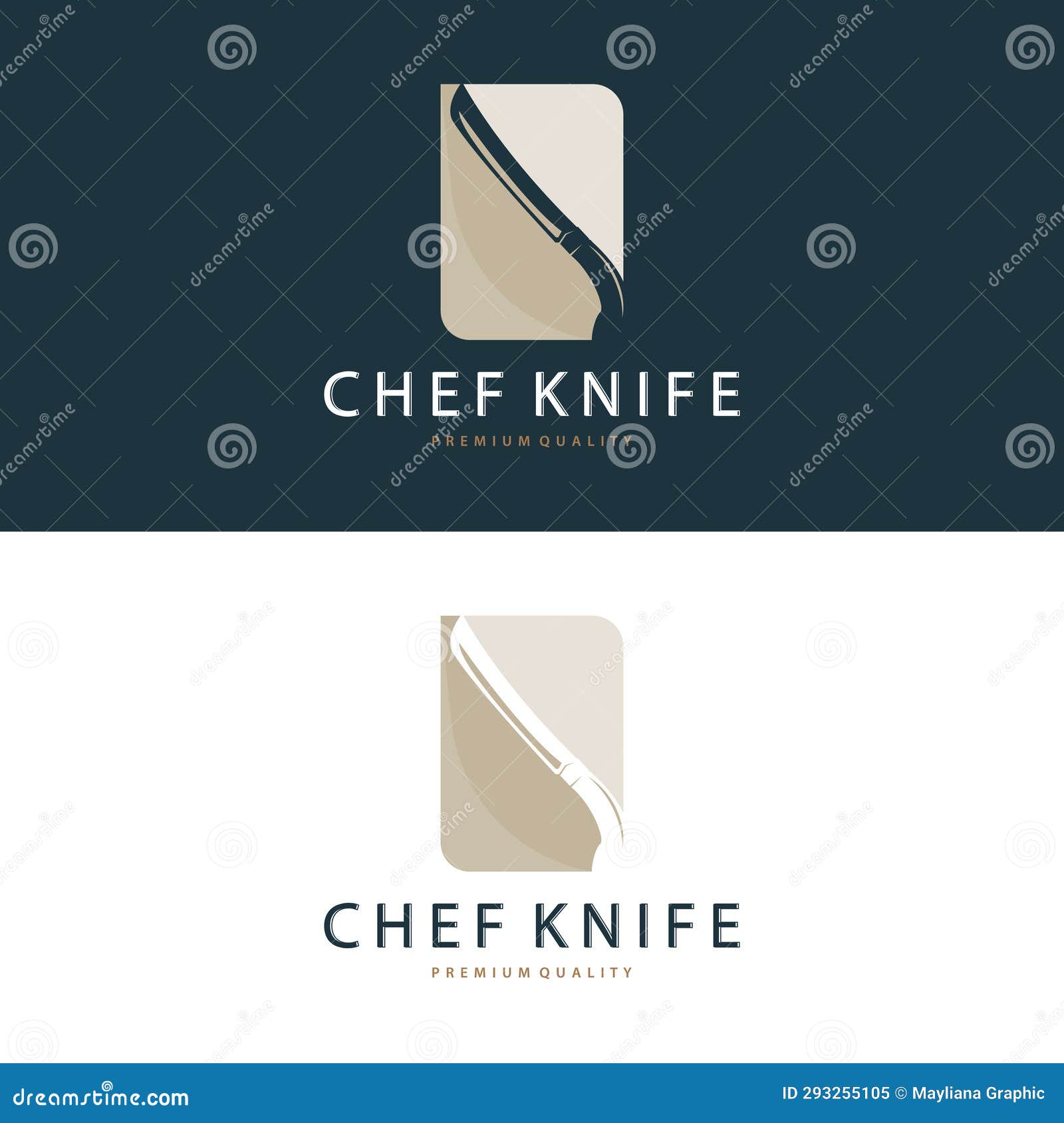 Kitchen Knife Logo, Chef Knife Logo Vector Design Illustration Template ...