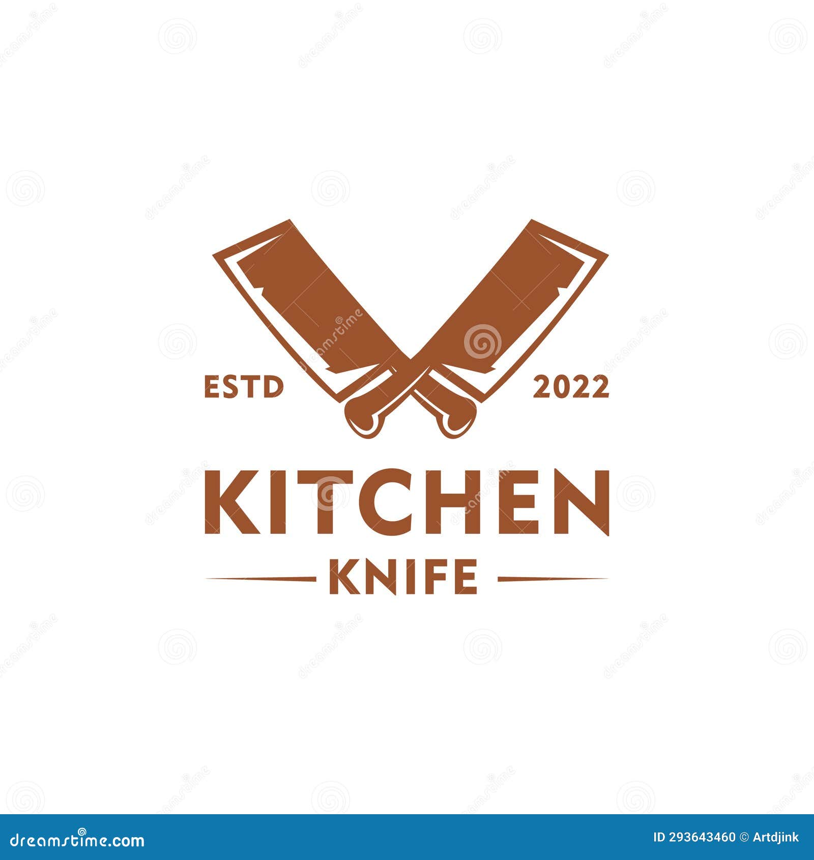 Kitchen Knife Logo Design Vector for Restaurant Stock Vector ...