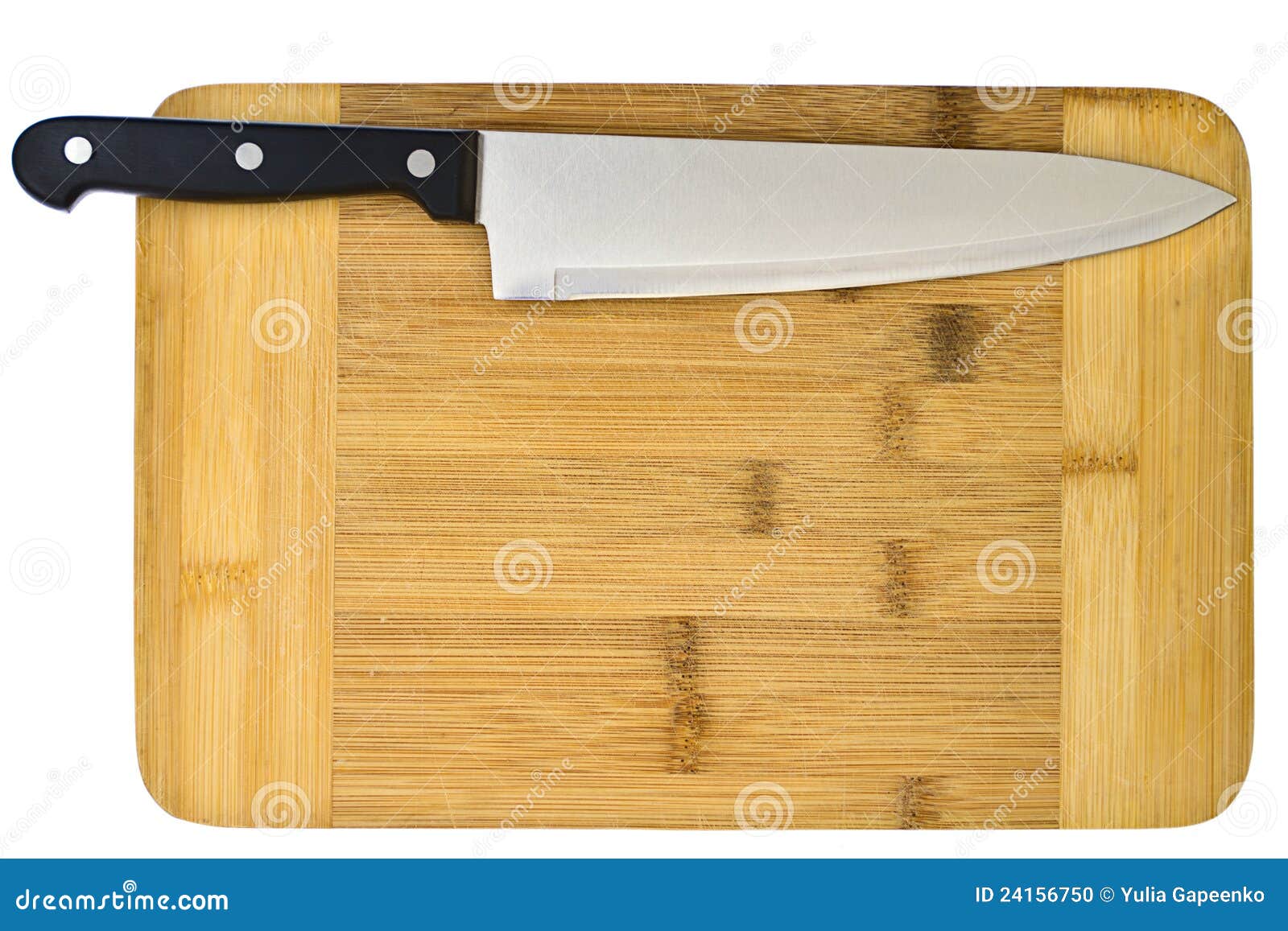 Kitchen Knife Lying on a Cutting Board. Stock Photo - Image of design ...