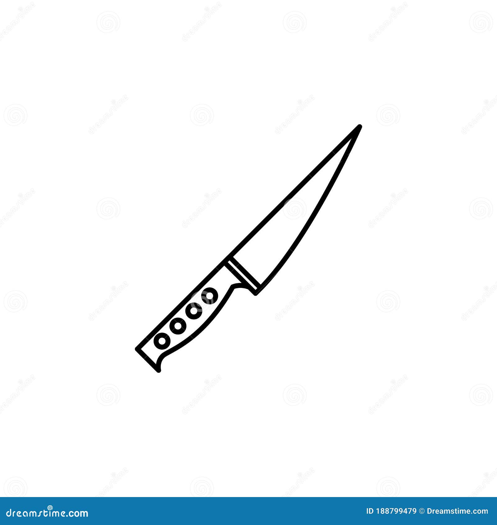 Kitchen Knife, Sharp Tool Icon. Element of Kitchen Utensils Icon for ...