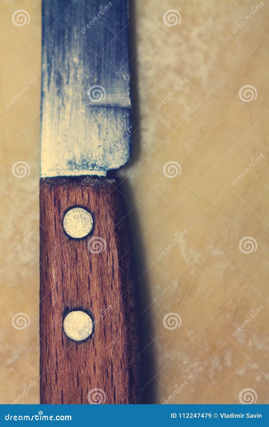 Kitchen knife on the table stock image. Image of equipment - 112247479