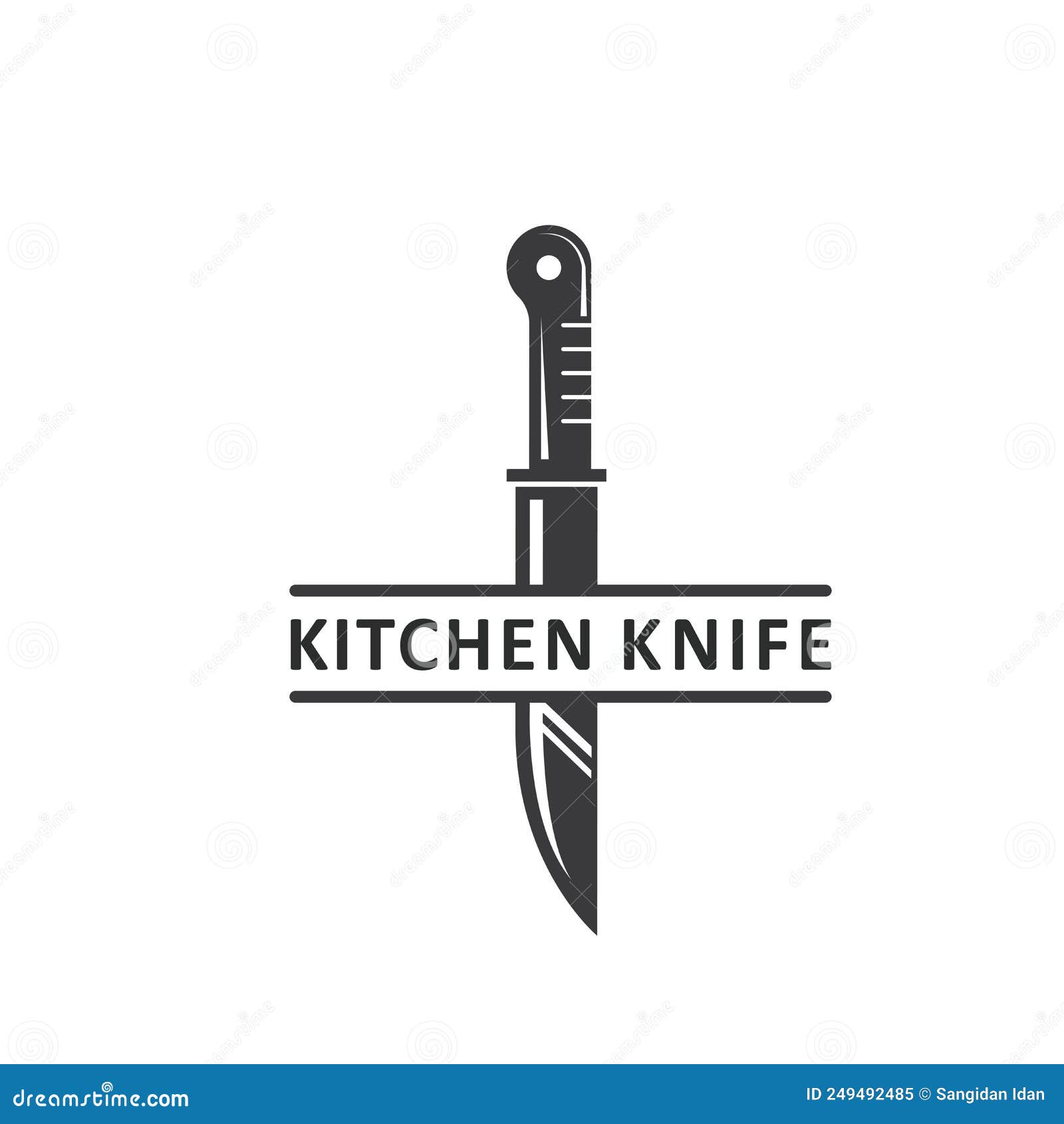Kitchen Knife Vector Icon Illustration Design Template Stock Vector ...
