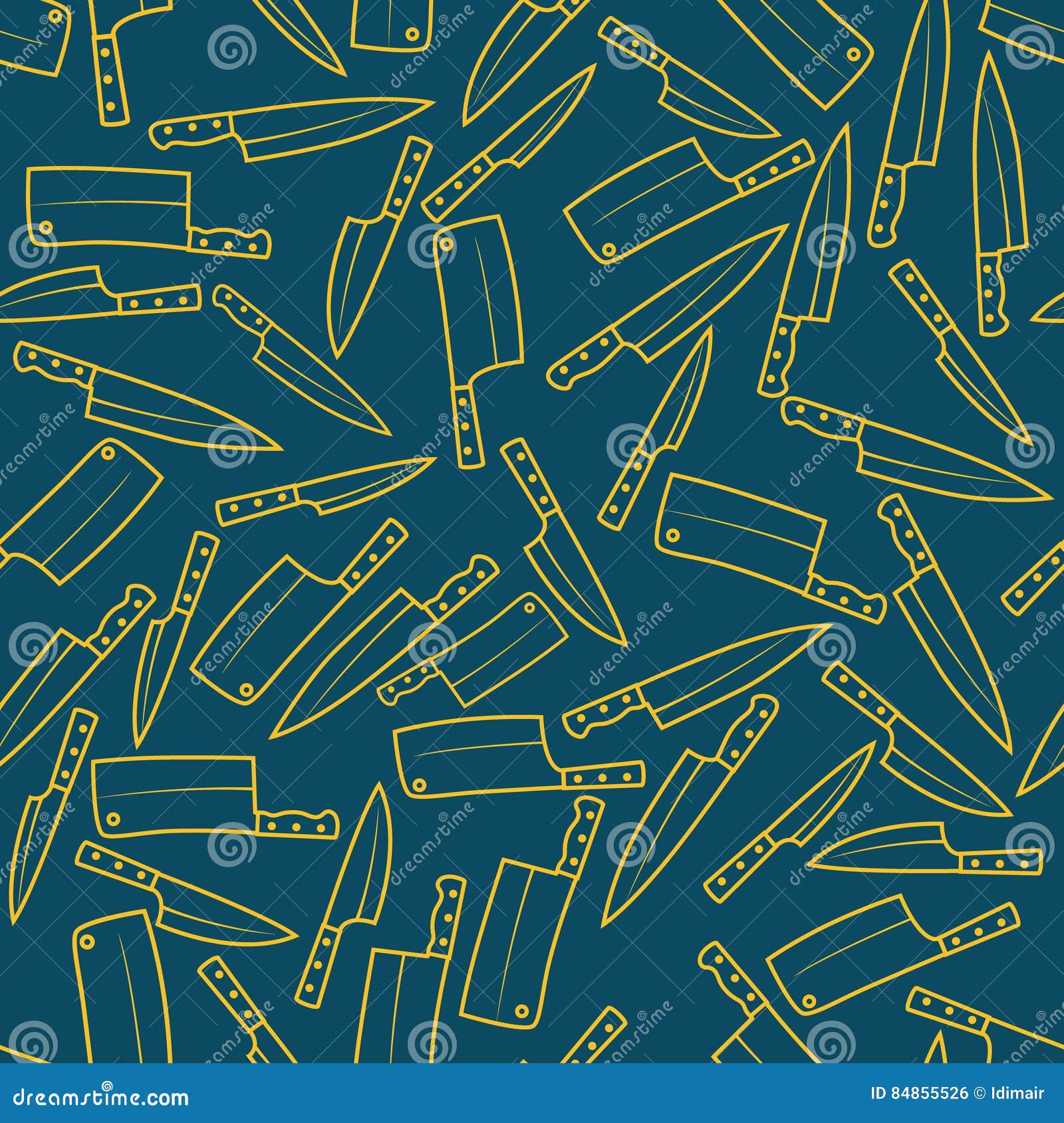 Kitchen Knives Seamless Pattern Background Vector Stock Vector ...