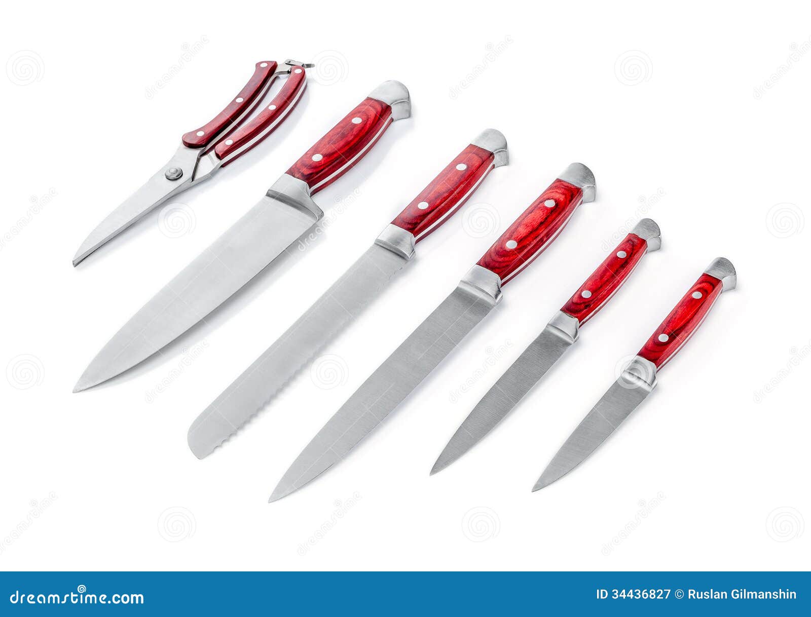 Kitchen knives stock image. Image of appliance, chef - 34436827