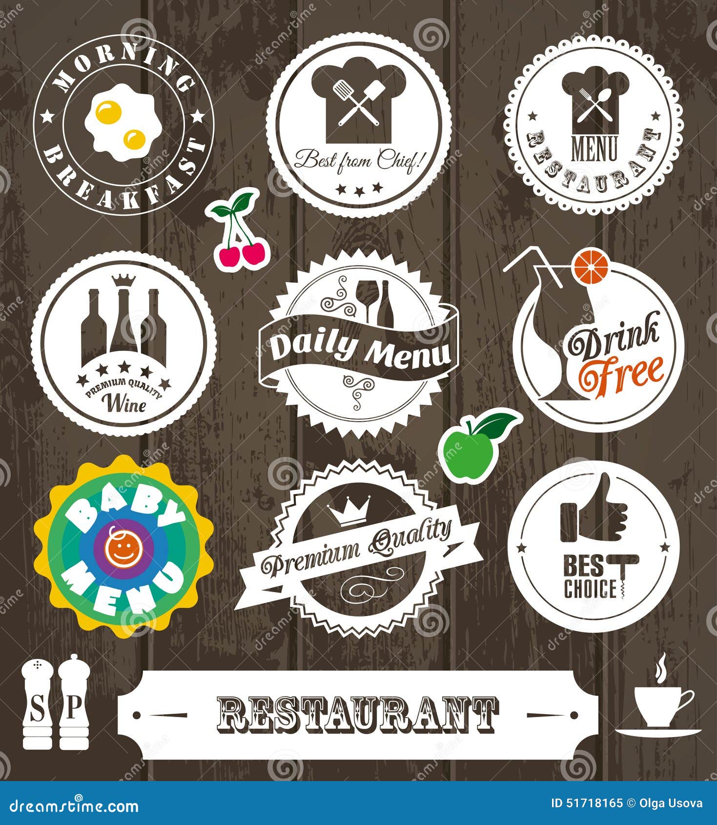 Kitchen label stock vector. Illustration of list, fruit - 51718165