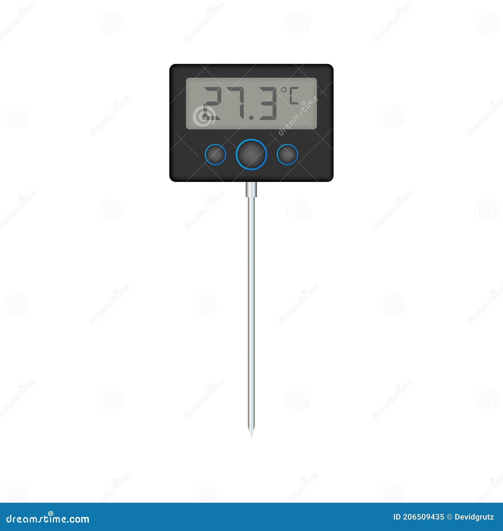 Kitchen or Laboratory Thermometer. Food Temperature. Vector Stock ...