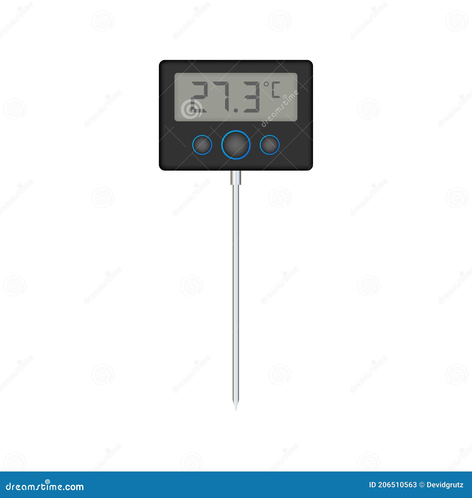 Kitchen or Laboratory Thermometer. Food Temperature. Vector Stock ...