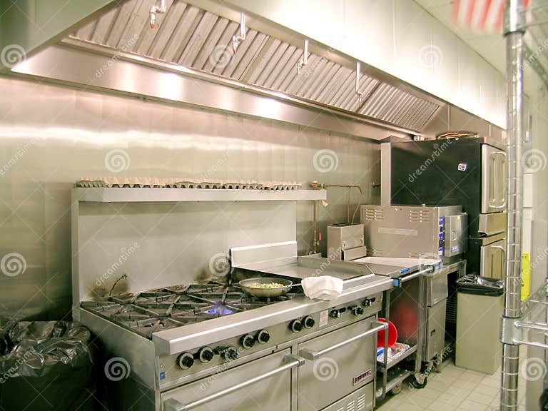Kitchen Line, Industrial stock image. Image of cook, exhaust - 524221