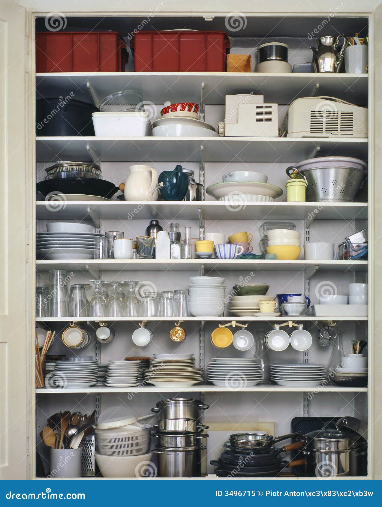 Kitchen locker stock image. Image of cupboard, plate, cook - 3496715